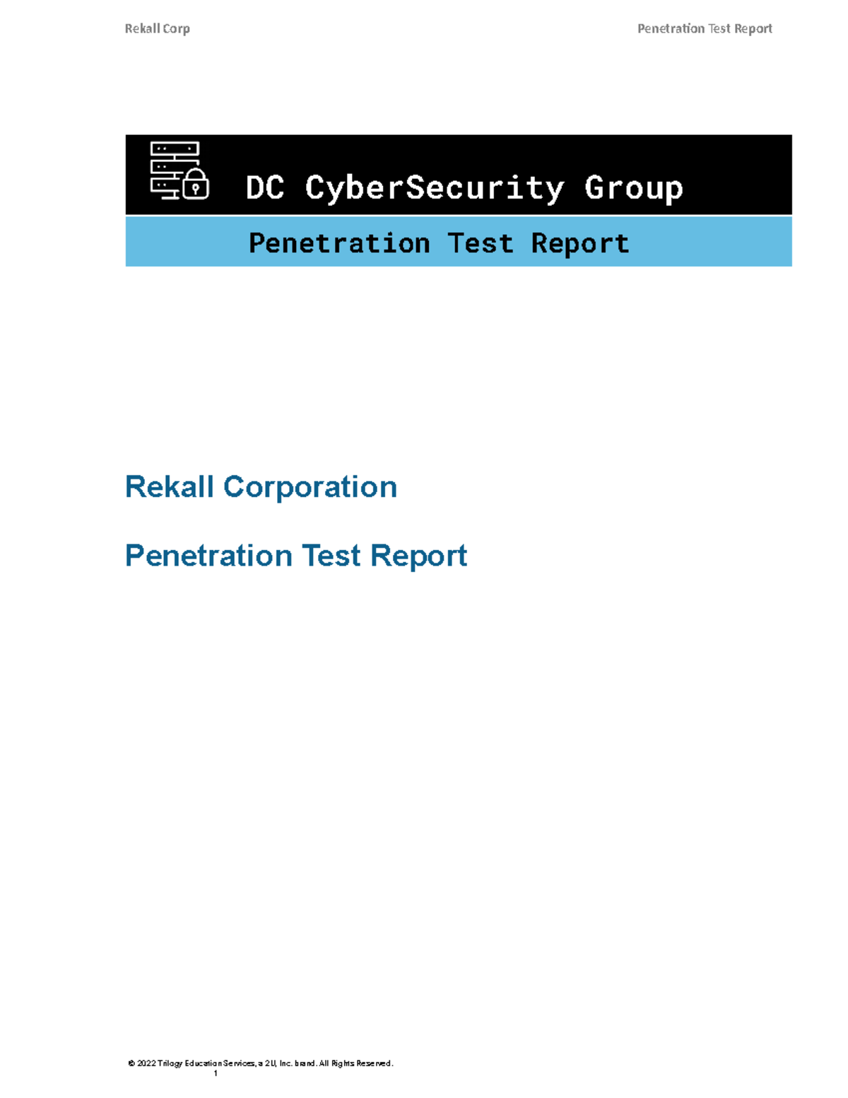 Pentesting CTF Project 2 Deliverable Rekall Penetration Test Report ...
