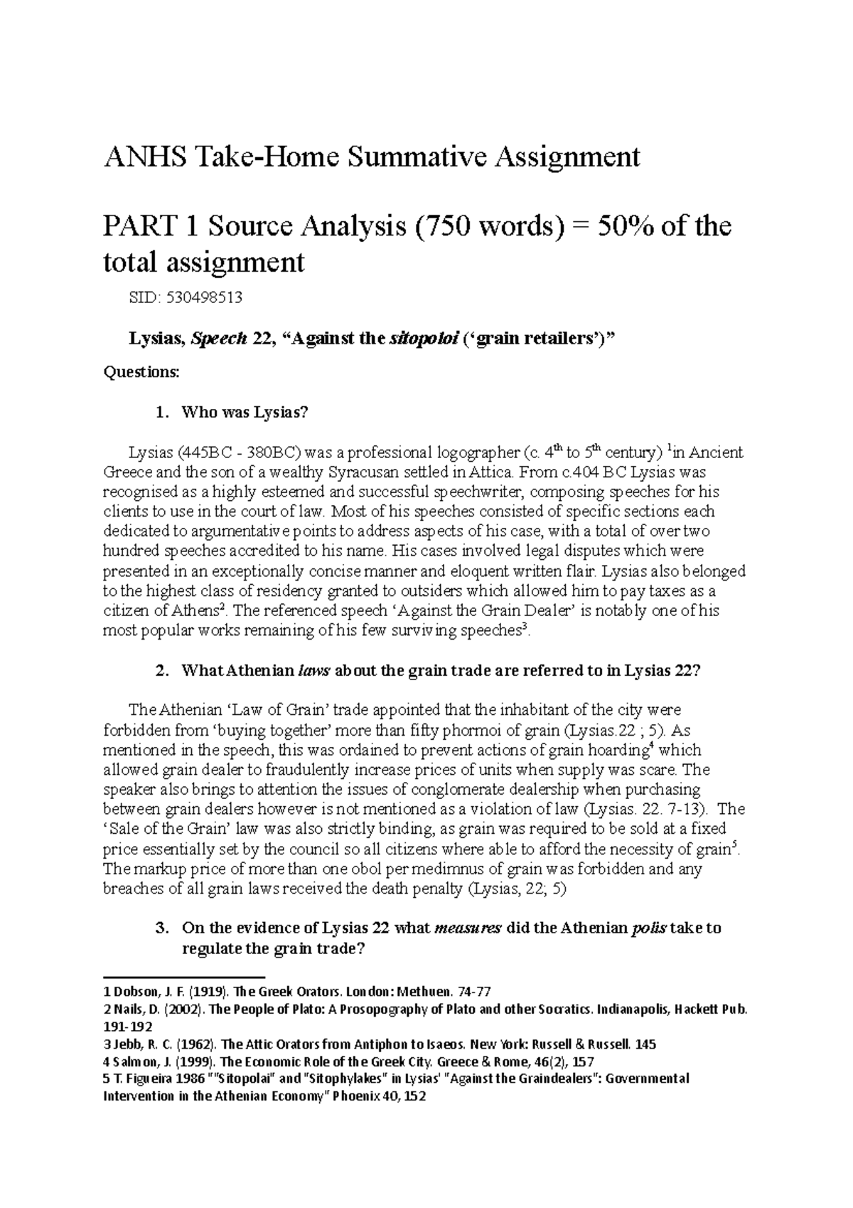 ANHS Take-Home Summative Final - ANHS Take-Home Summative Assignment PART 1 Source Analysis (750 ...