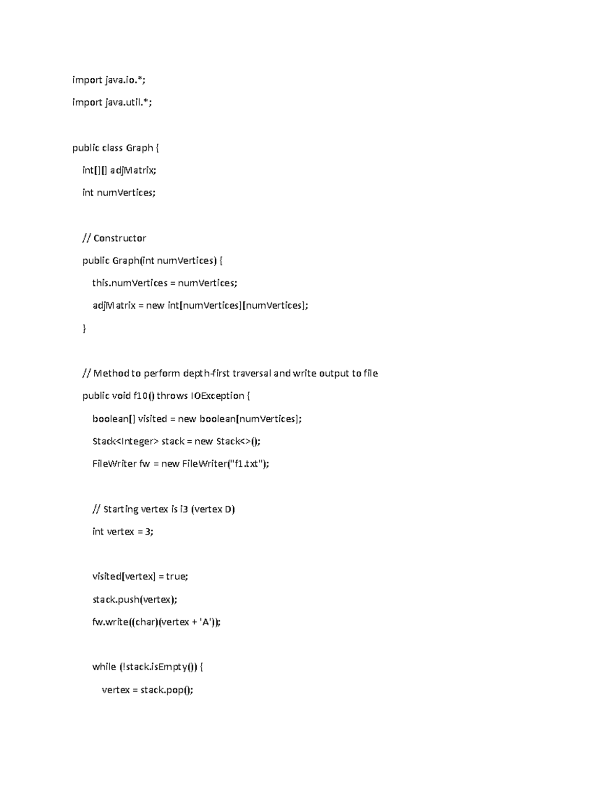 Document 8 - jjf - import java.; import java.; public class Graph { int ...
