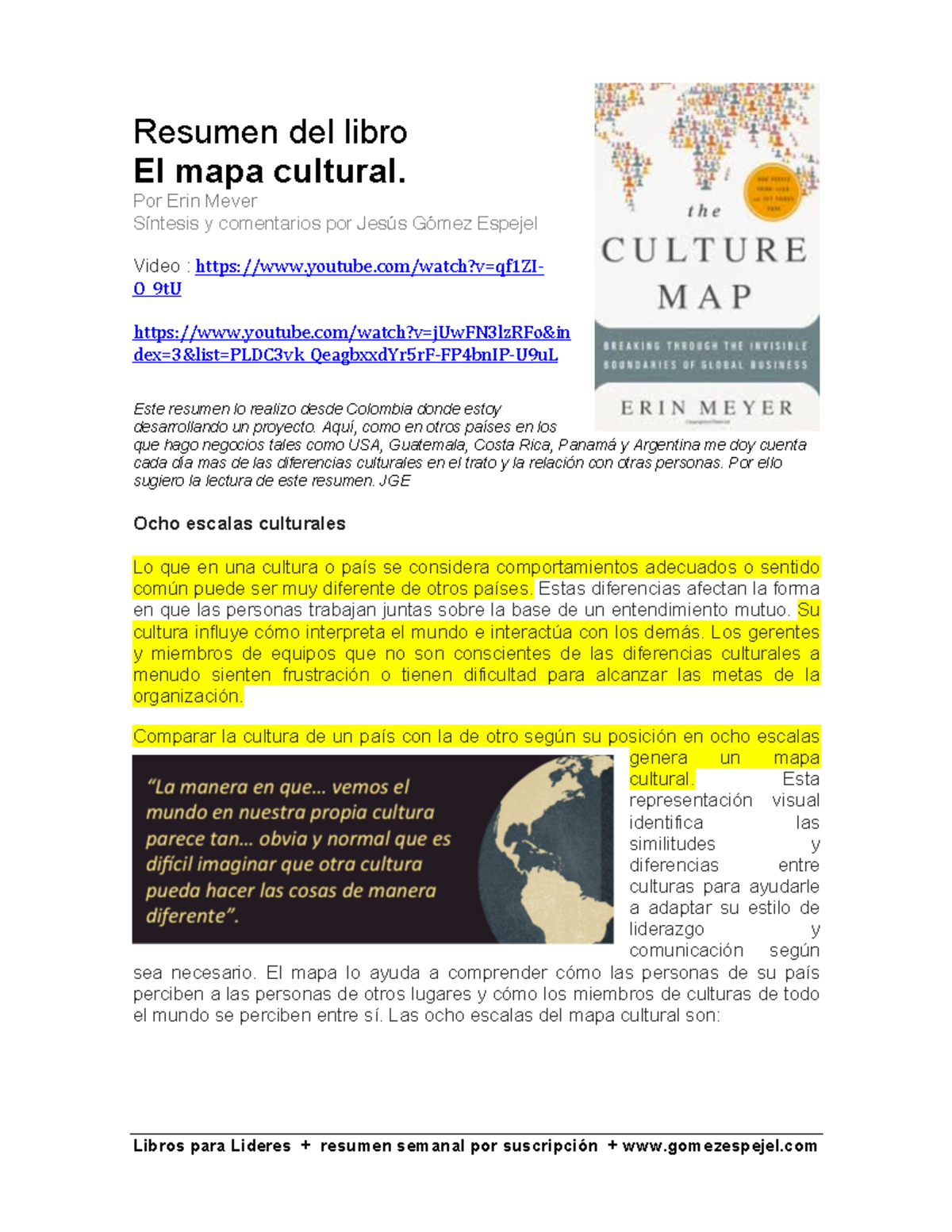 Resumen del libro El Mapa Cultural Erin Meyer - Resumen del libro El ...