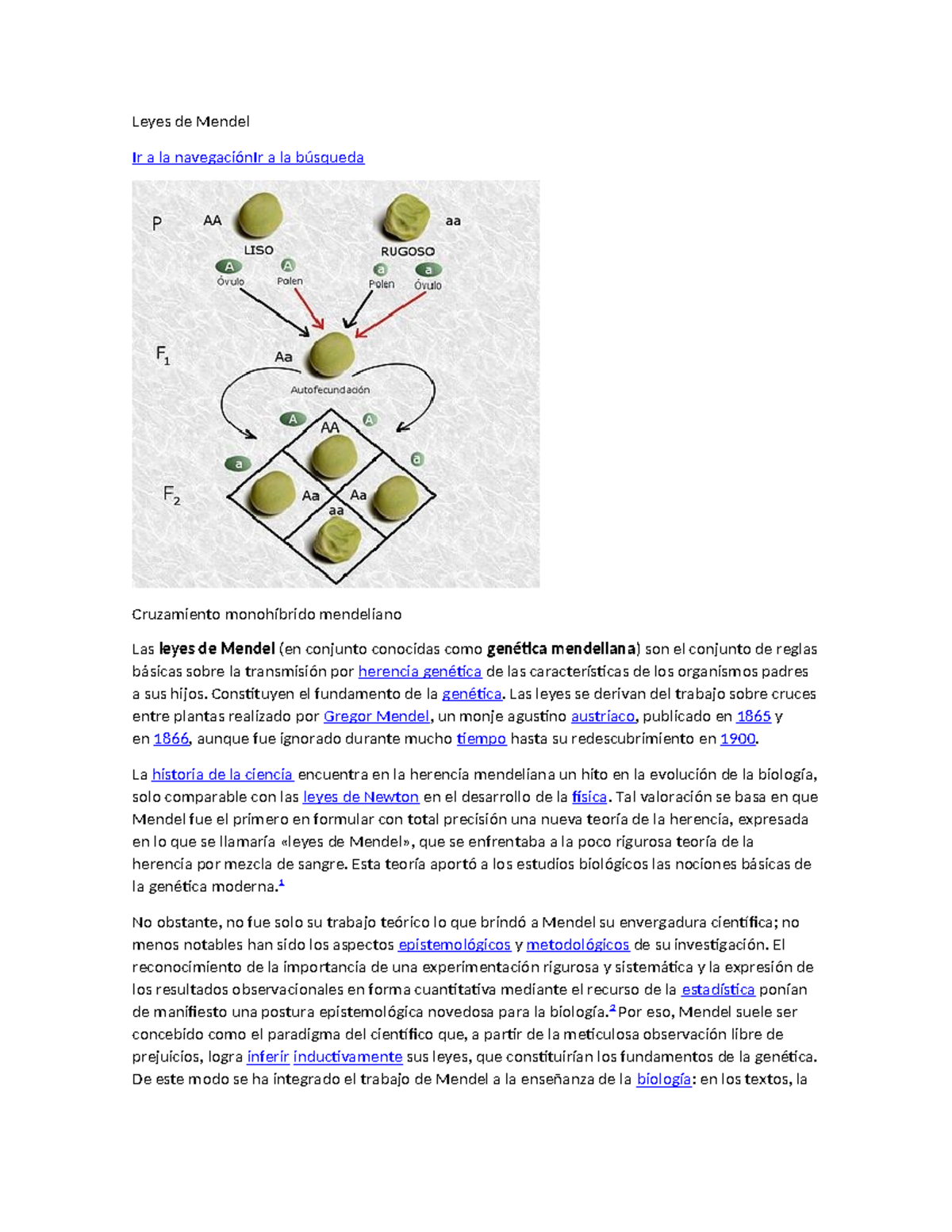 Leyes de mendel - Leyes de Mendel Ir a la navegaciónIr a la búsqueda ...