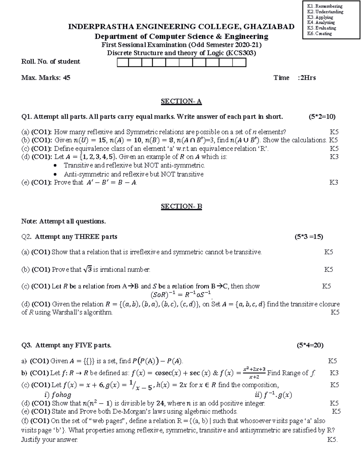 DSTL-2020-21 - DSTL-2020-21 - INDERPRASTHA ENGINEERING COLLEGE ...