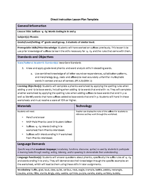 C935 Task 1 lesson plan - Direct Instruction Lesson Plan Template ...