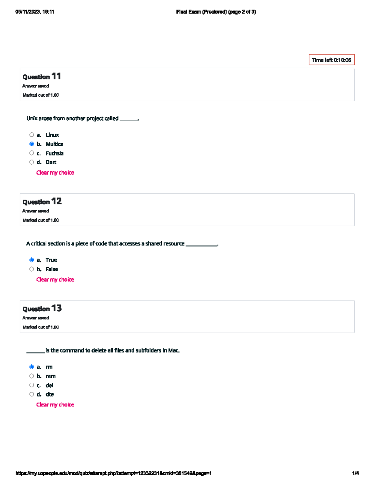 CS 3307 Second - Quiz - Database Management Systems - Studocu
