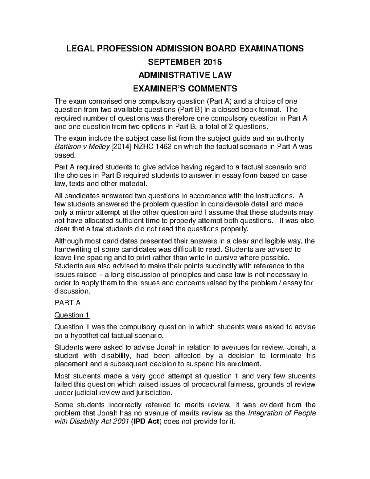 09 Admin Law Comments Sept 2016 - LEGAL PROFESSION ADMISSION BOARD ...