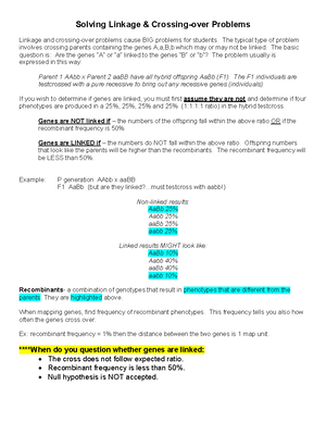 Genetic Linkage Problem