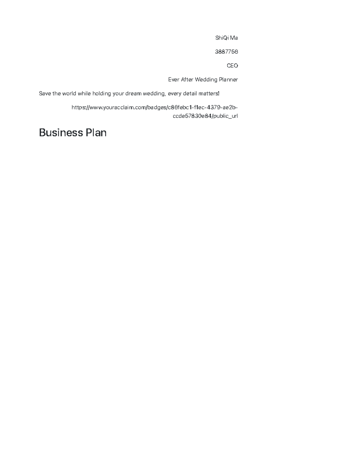 Individual Business Report personal export report ACCT1046 Accounting ...