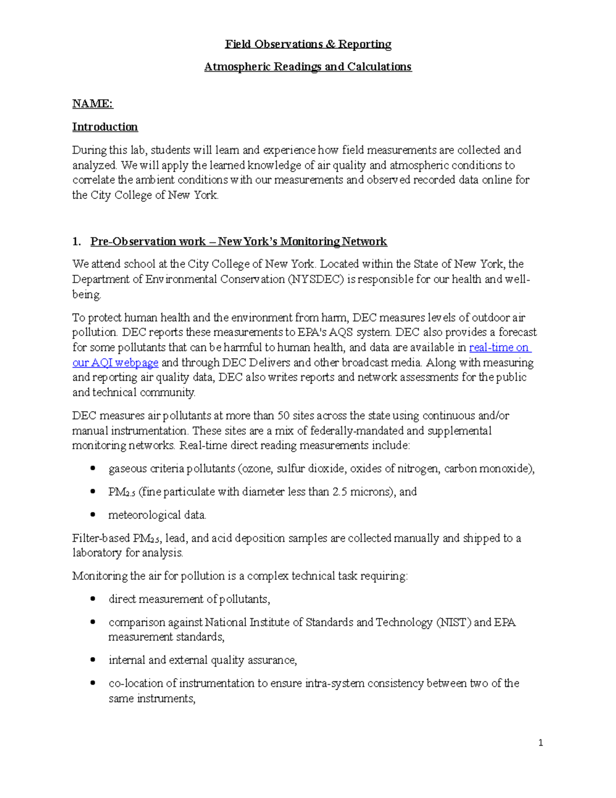 Field Observations and Reporting F22 - Field Observations & Reporting ...