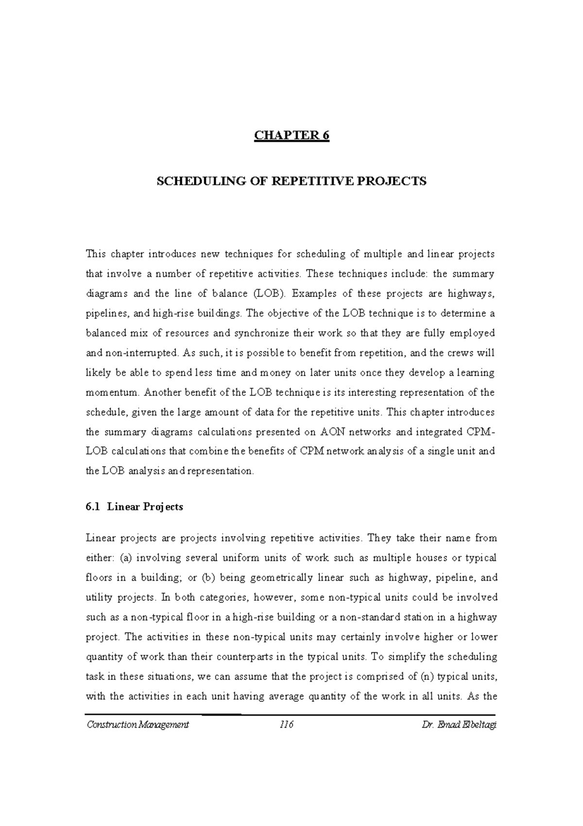 Chapter 6 Repetitive - ndxjauuix - CHAPTER 6 SCHEDULING OF REPETITIVE ...