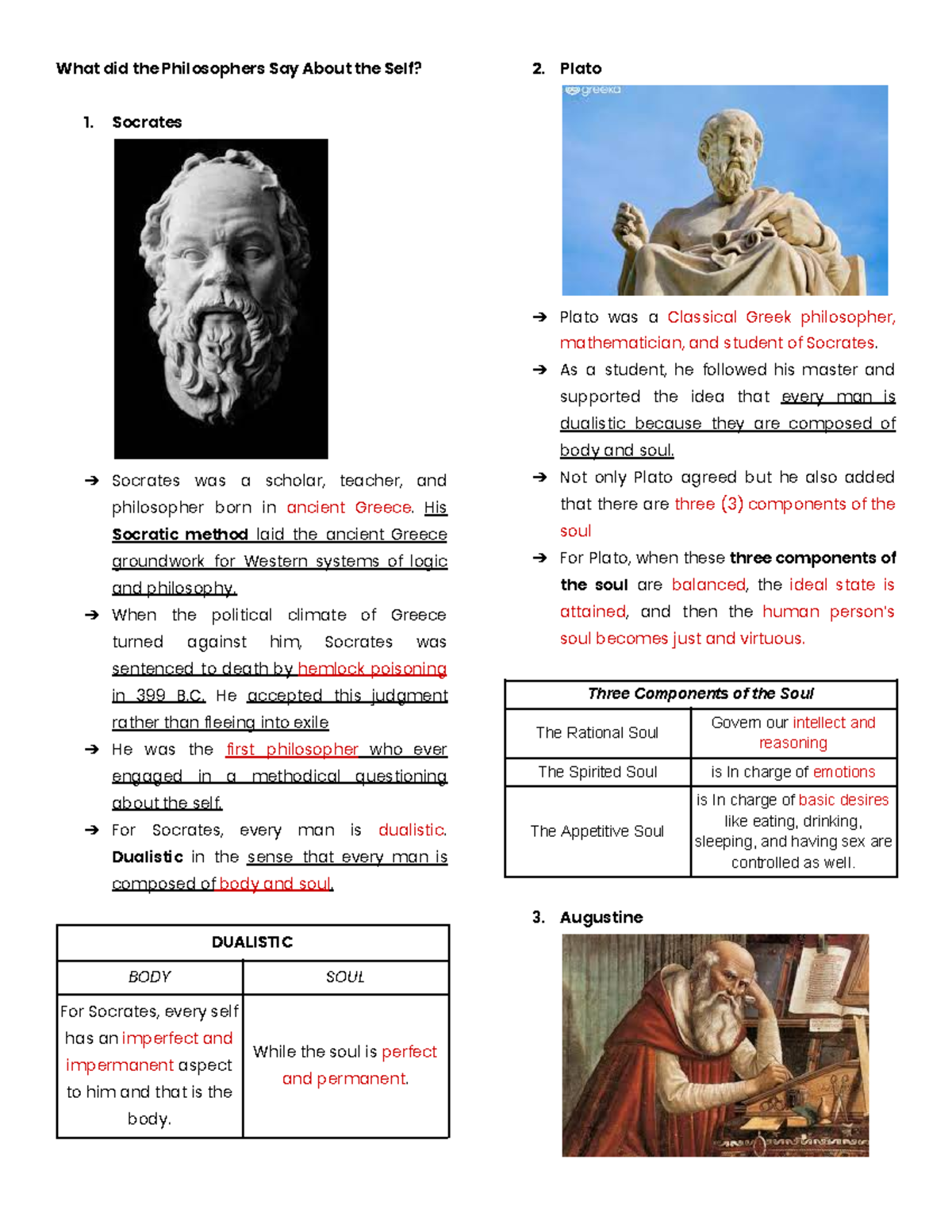 UTS Chapter 1 Revised - What did the Philosophers Say About the Self ...