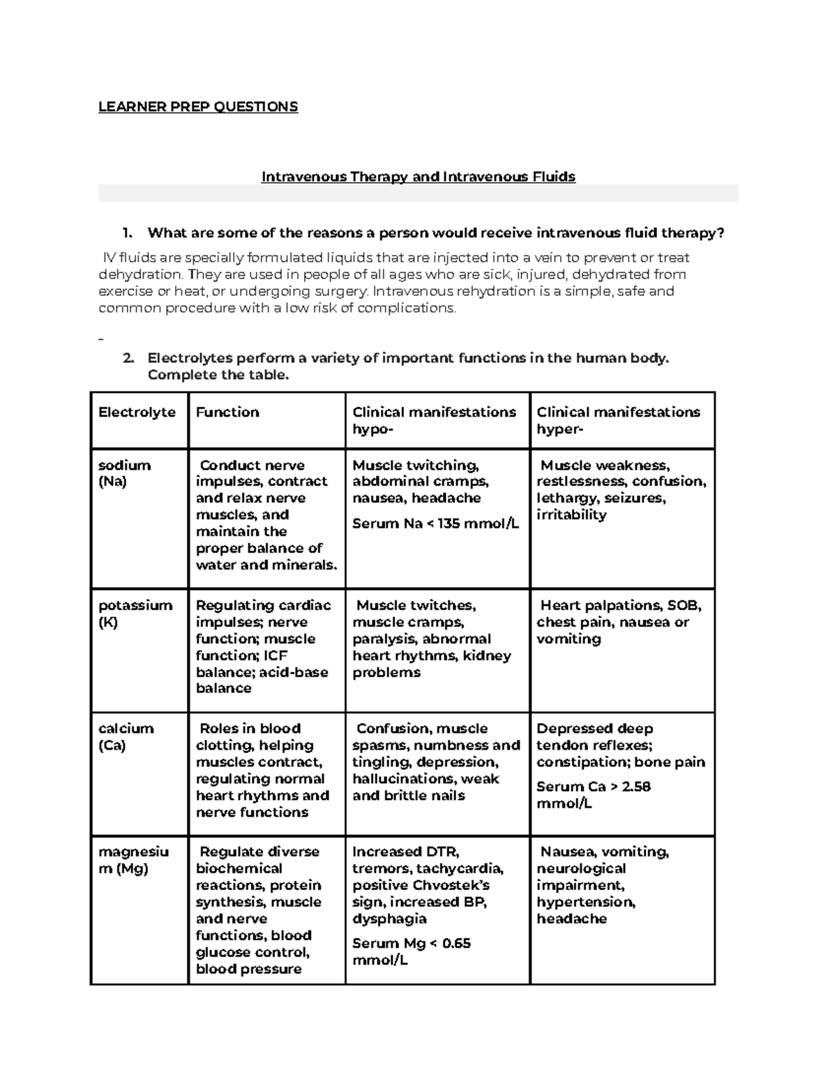 AHA Lab Prep - IV Fluid, IV Medication and IV Blood Transfusion ...