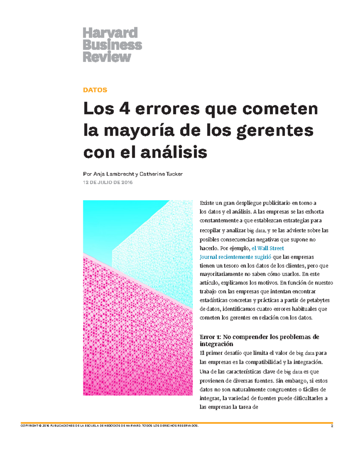 U3L4 The 4 Mistakes Most Managers Make with Analytics - DATOS Los 4 ...