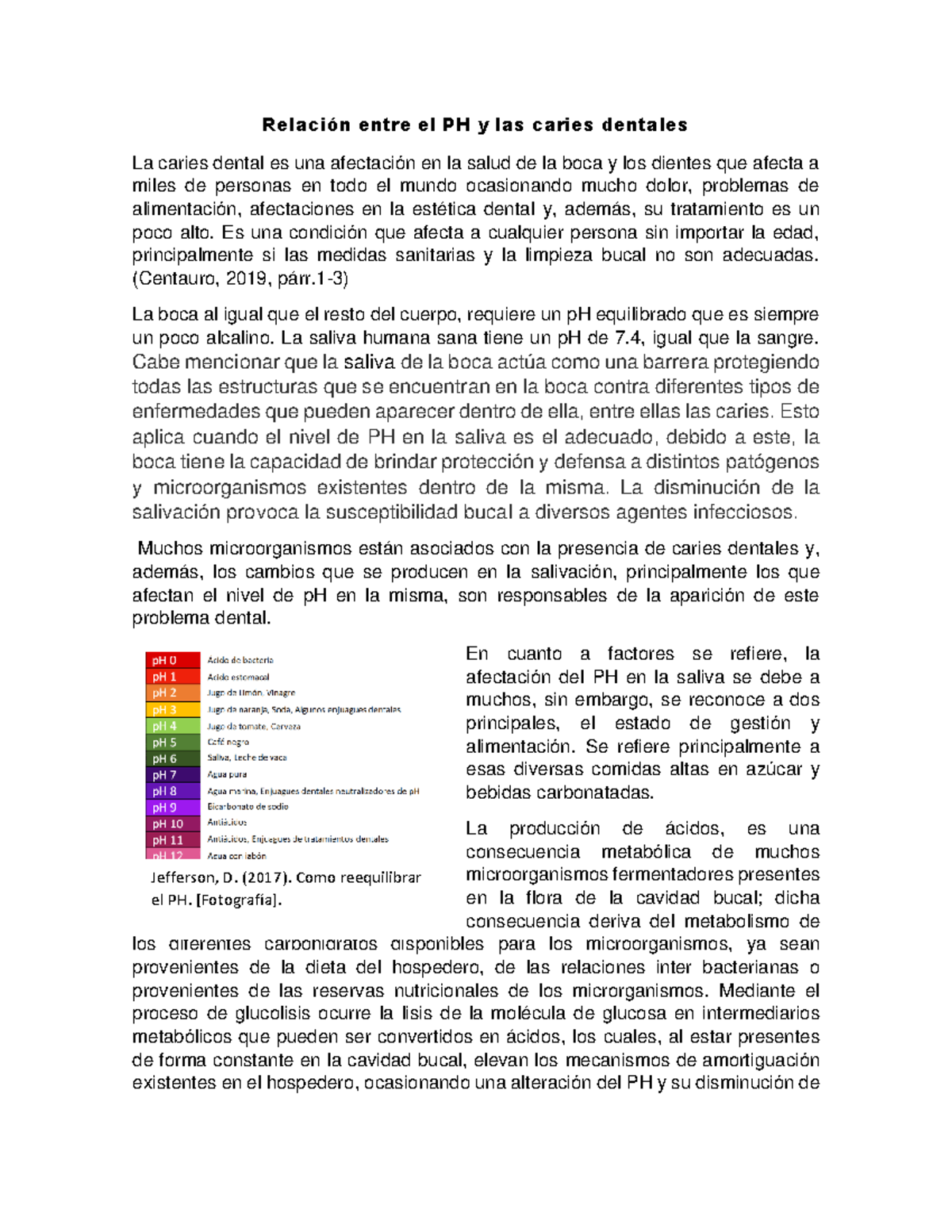 Relaci Ã³n entre el PH y las caries dentales - Relación entre el PH y ...