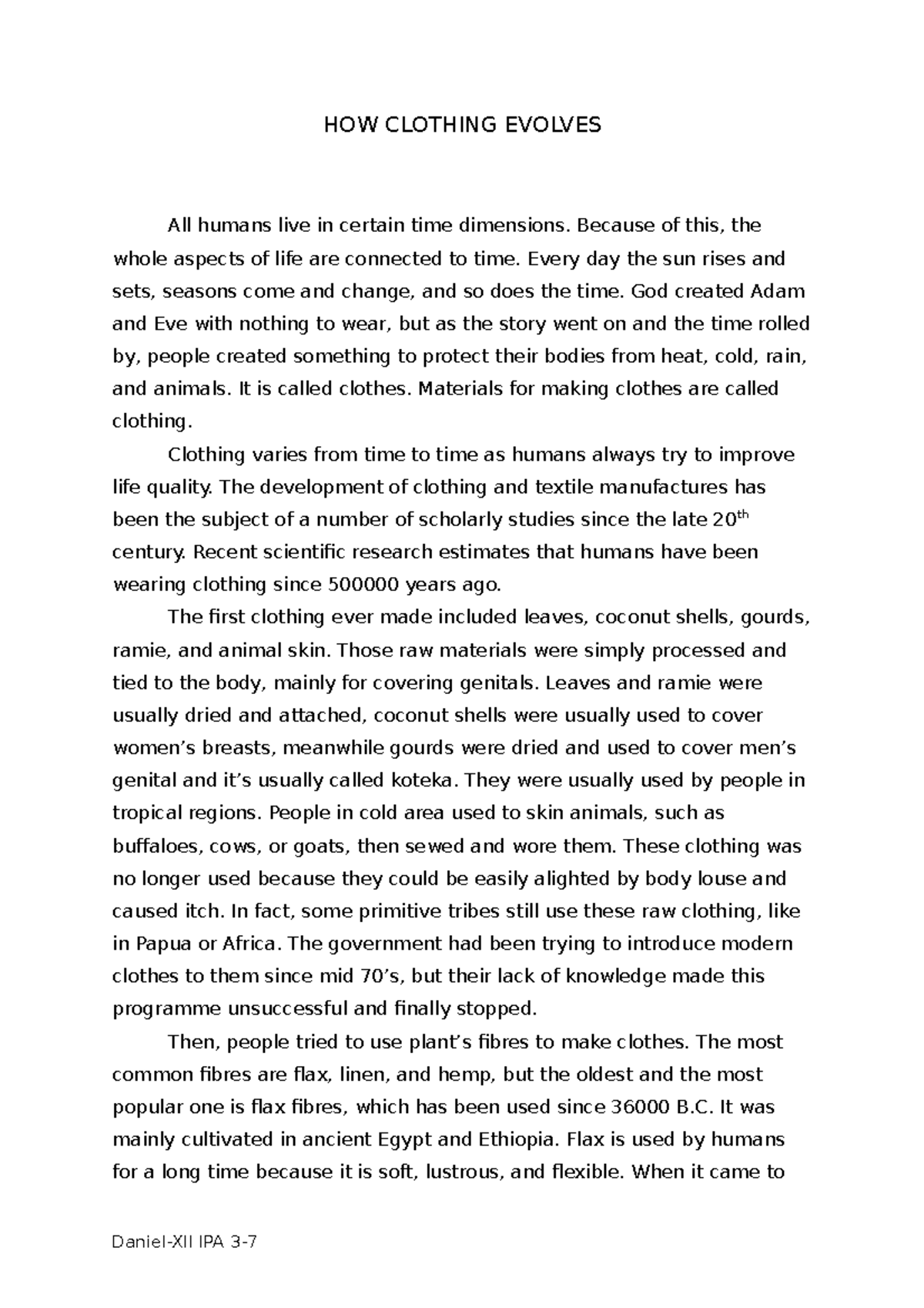 How Clothing Evolves: Tracing the Historical and Cultural ...