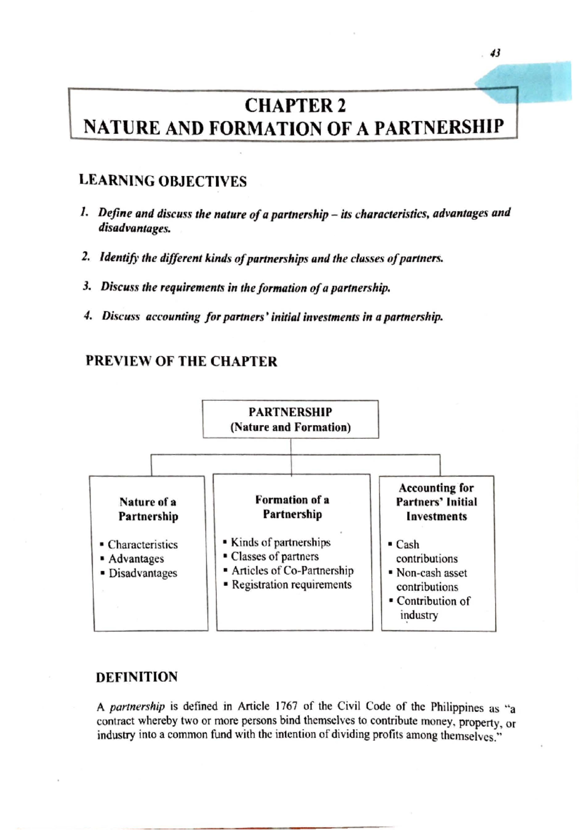 Partnership Formation - 41 CHAPTER2 "- NATURE AND FORMATION OF A ...