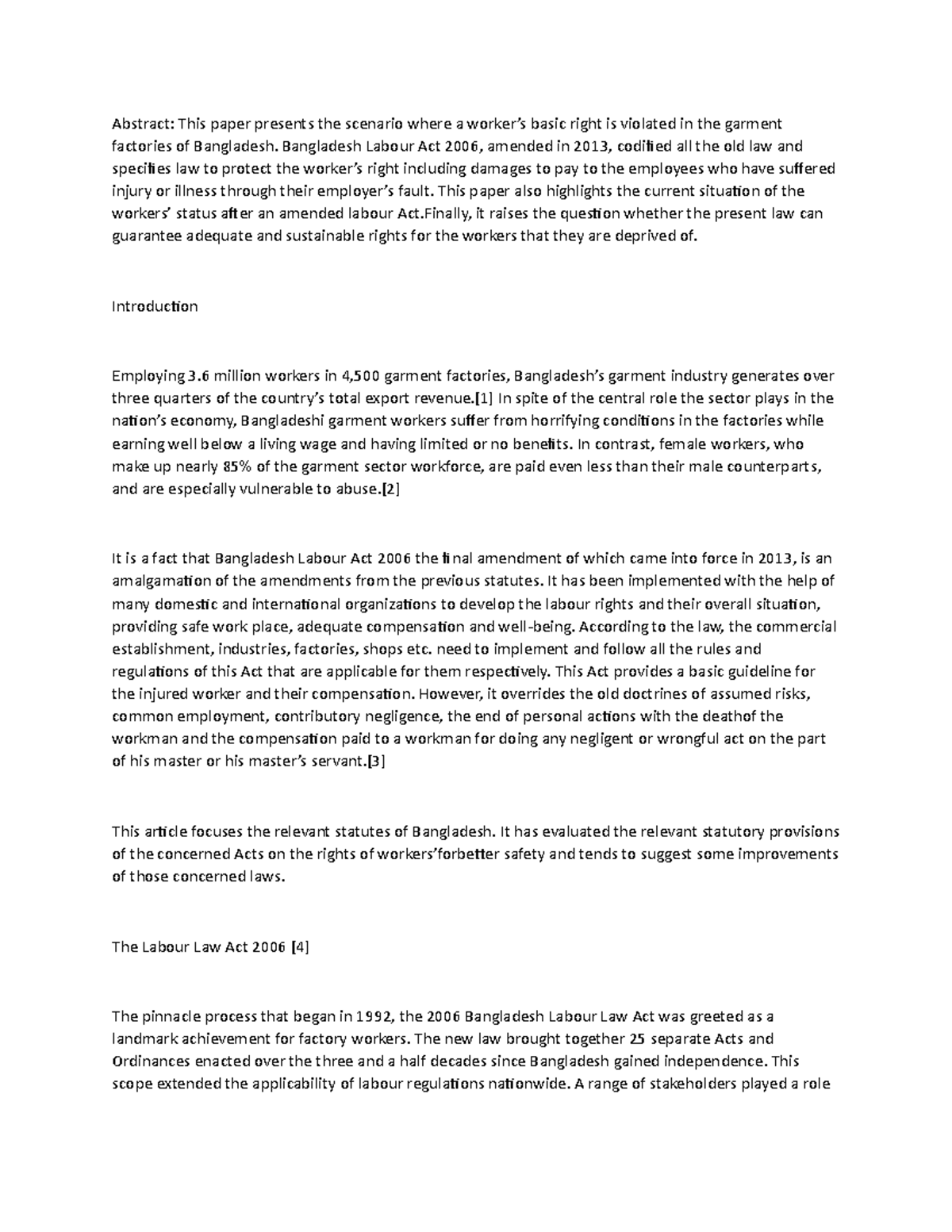 Labourlaw - A note for labor law - Abstract: This paper presents the ...