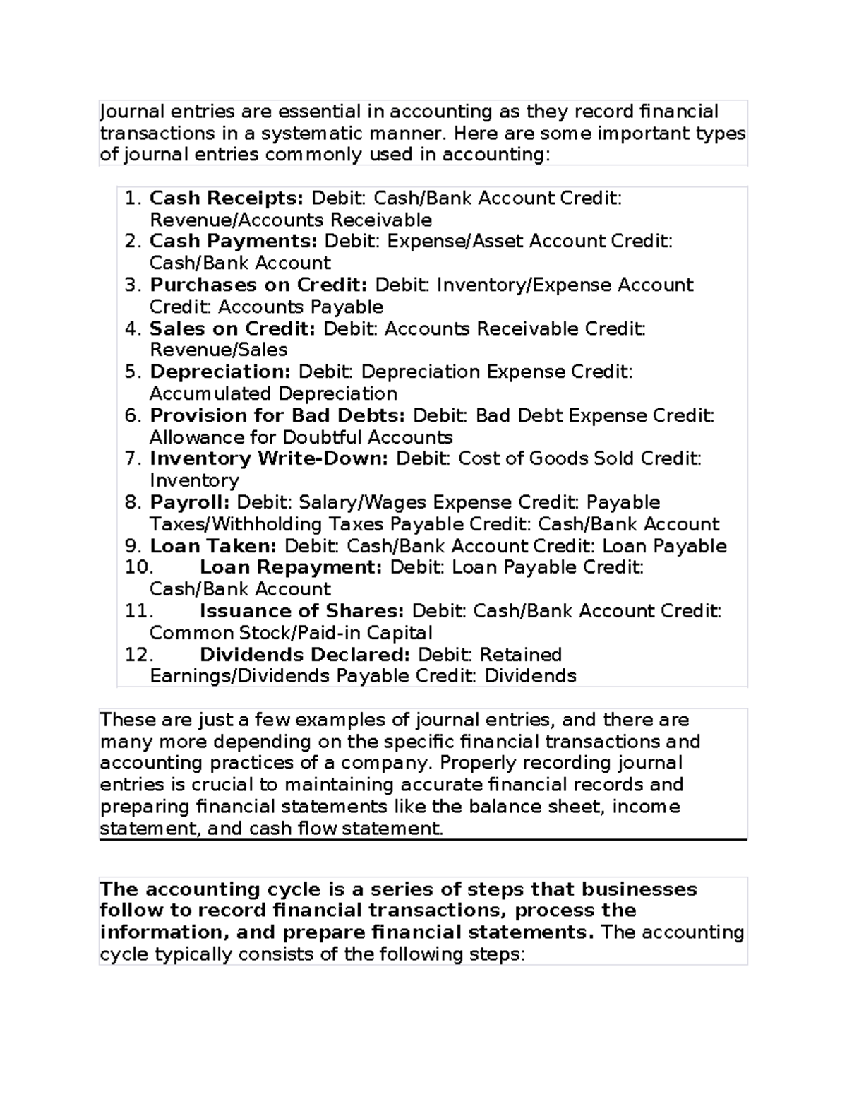 Important topics in Accounting - Journal entries are essential in ...