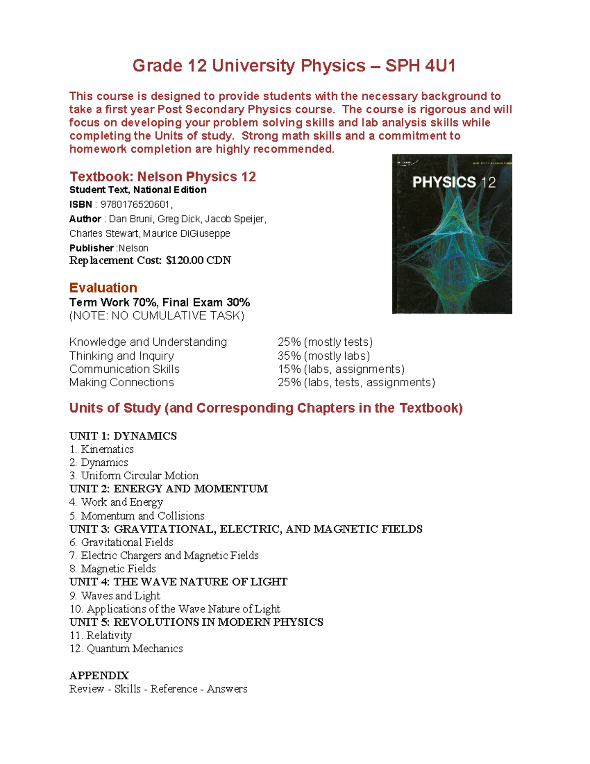 Grade 12 University Physics SPH 4U1 Text - Grade 12 University Physics ...