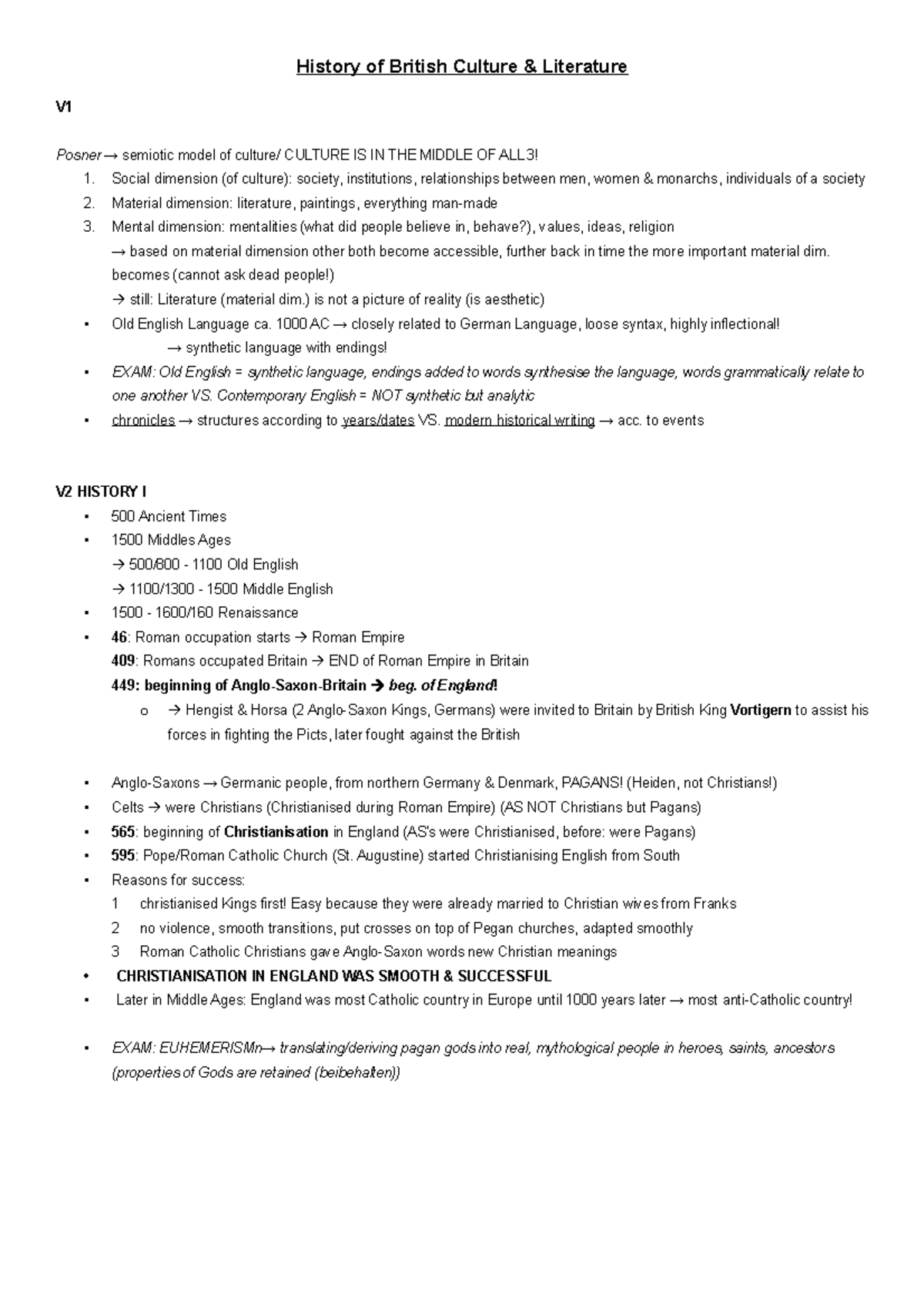 History of British Culture - Social dimension (of culture): society ...