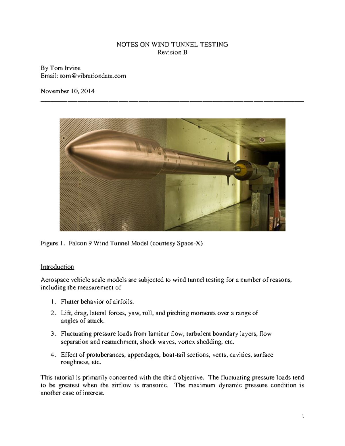 Wind tunnel notes - NOTES ON WIND TUNNEL TESTING Revision B By Tom ...