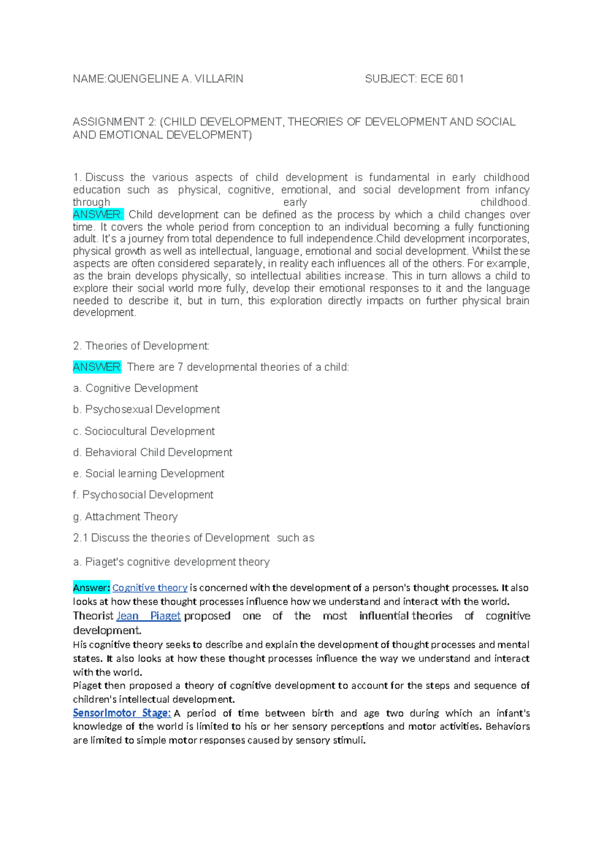 Quengelinevillarin Assignment 2 ECE 601 - NAME:QUENGELINE A. VILLARIN SUBJECT: ECE 601 ...