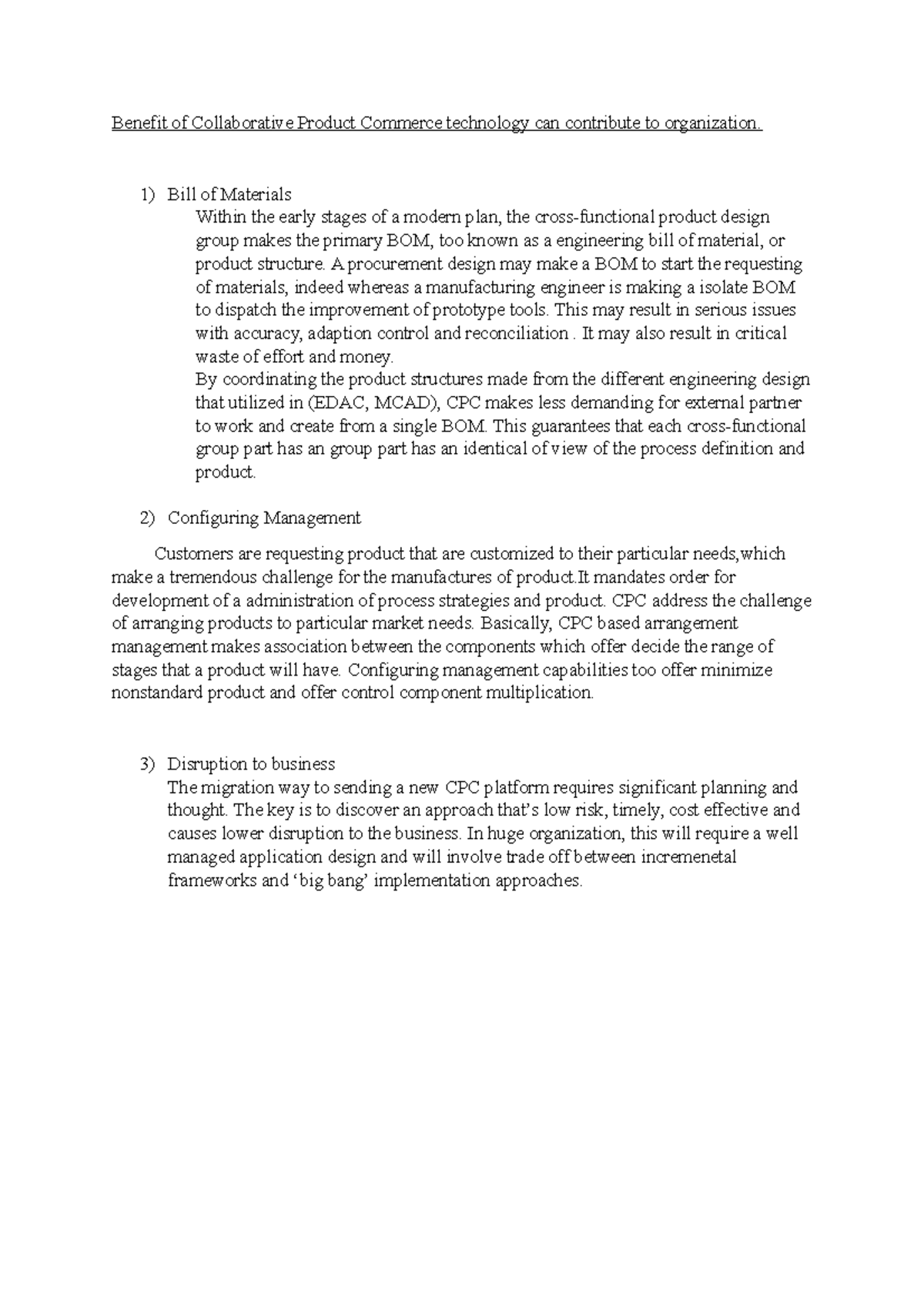 Benefit of CPC technology can contribute to organization which learn in ...