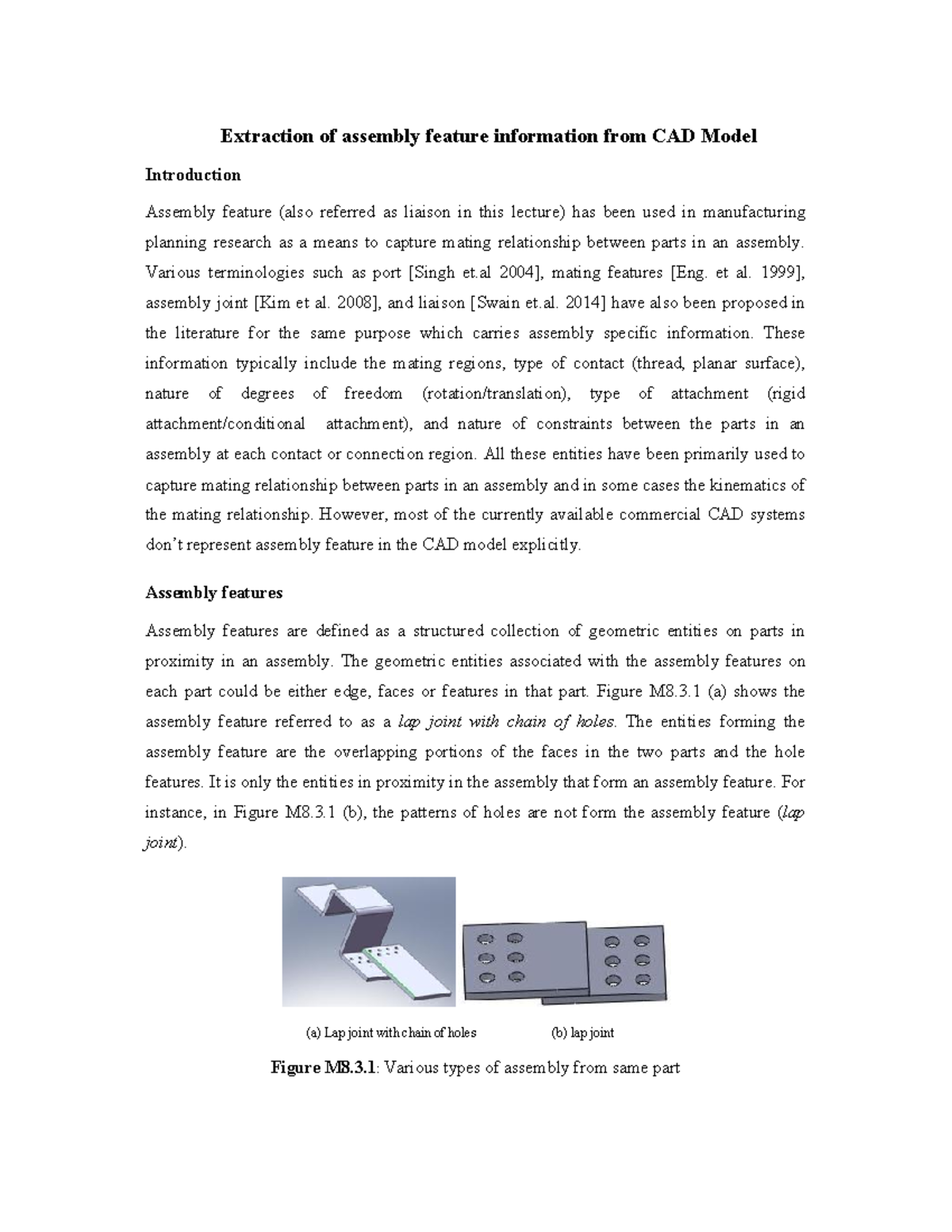 CAD Model 2 - Extraction of assembly feature information from CAD Model ...