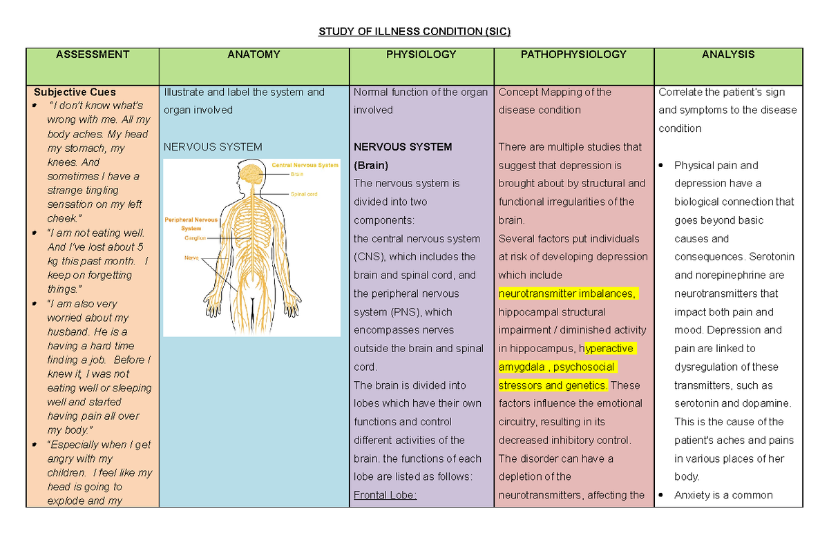 SIC Study of Illness Condition Bipolar - STUDY OF ILLNESS CONDITION ...