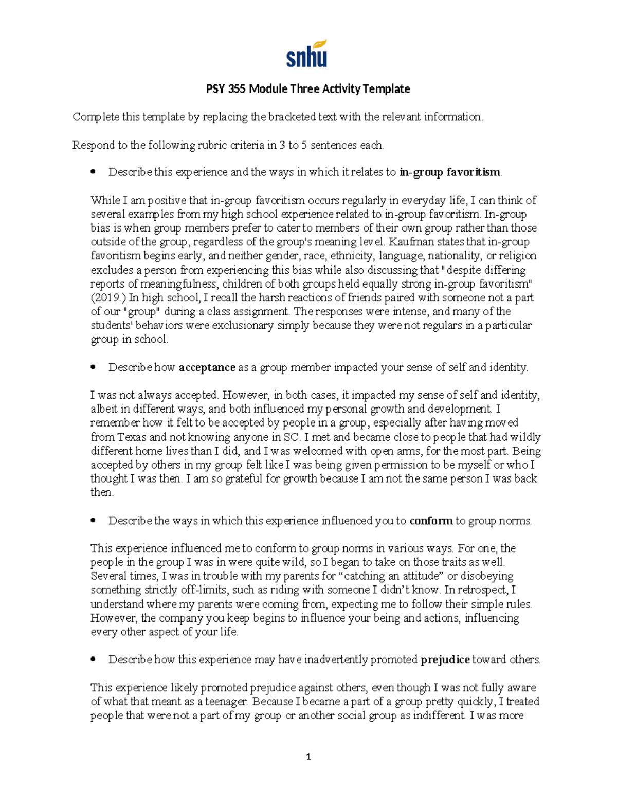 PSY 355 Module Three Activity Template (Hugo) - PSY 355 Module Three ...