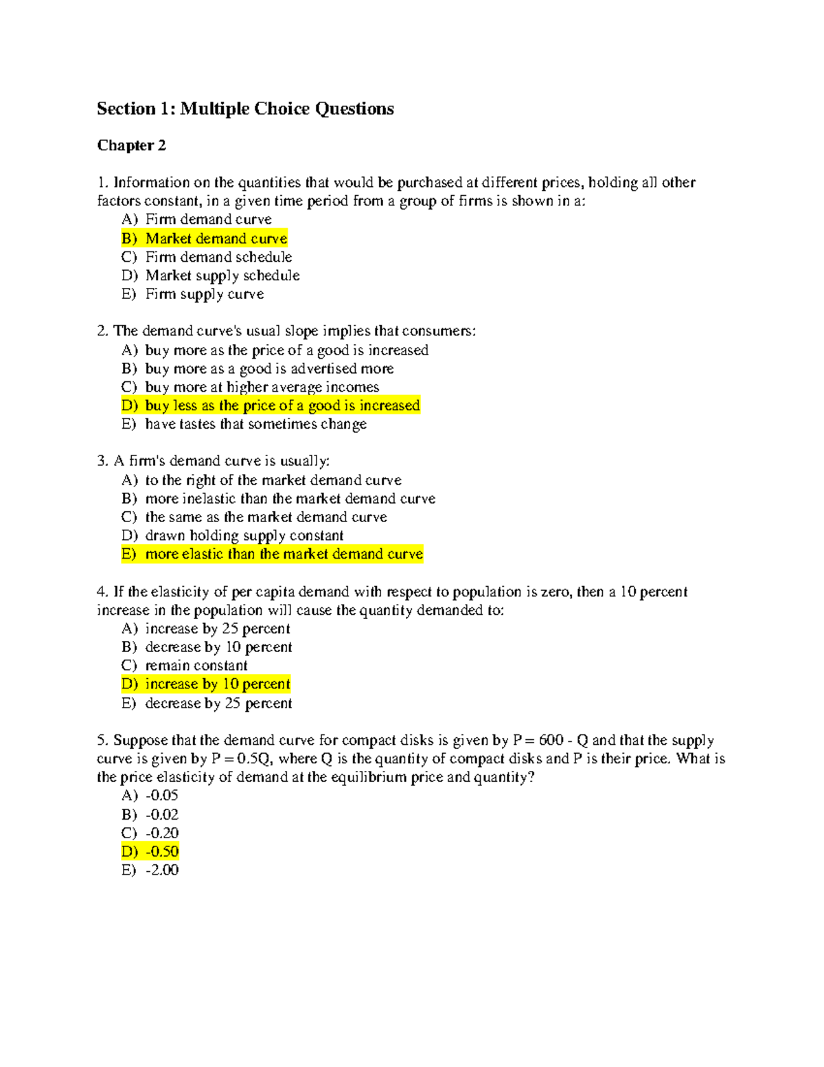 Lesson 1.1 Suggested Study Problems Solutions - Section 1: Multiple ...