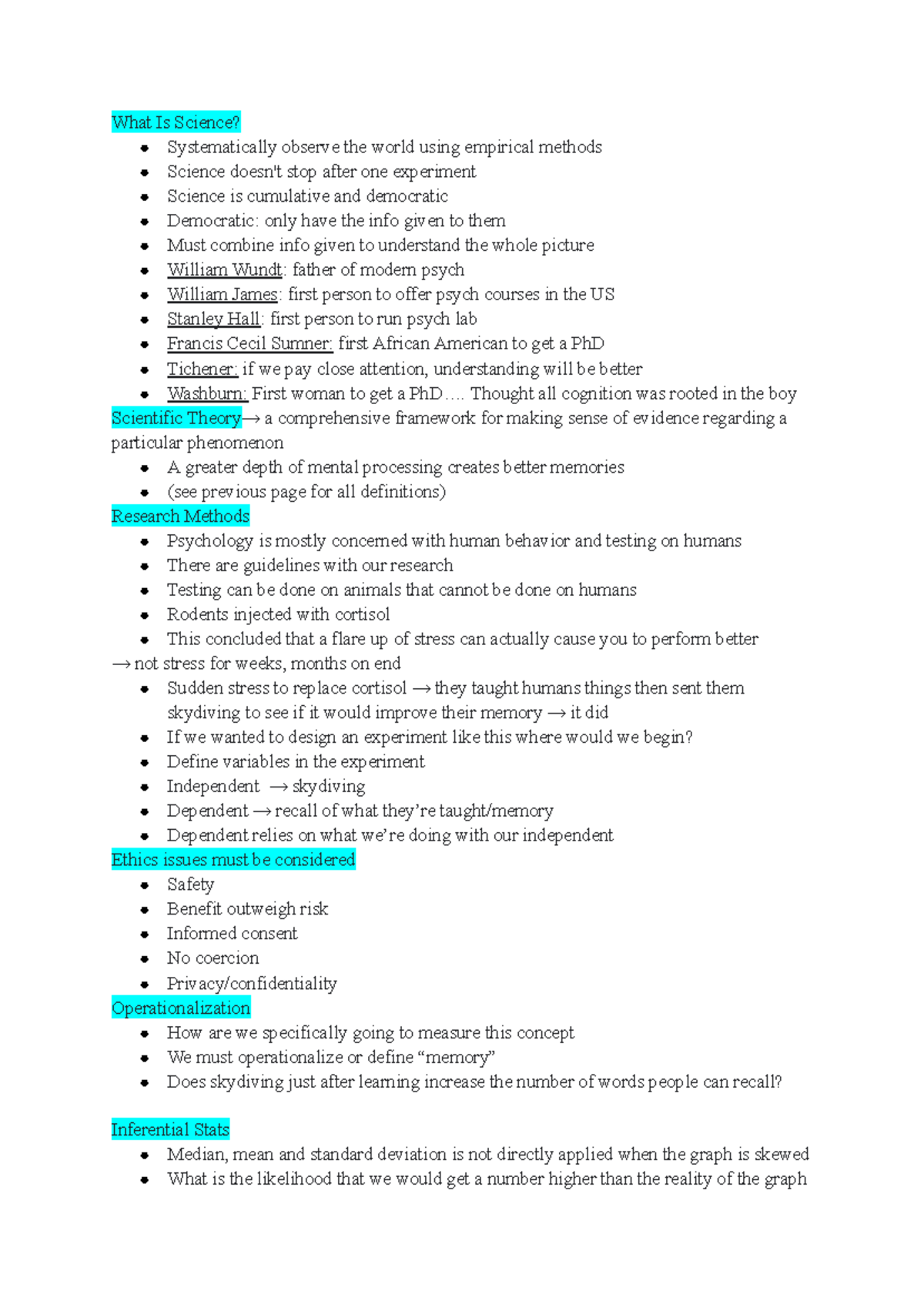 PSYC 100 WEEK 2 - Week 2 notes - What Is Science? Systematically ...