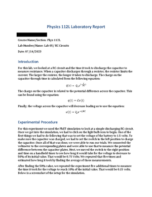 Lab report 01 - Preliminaries Name: Kinsey Lindner Course Name/Section ...