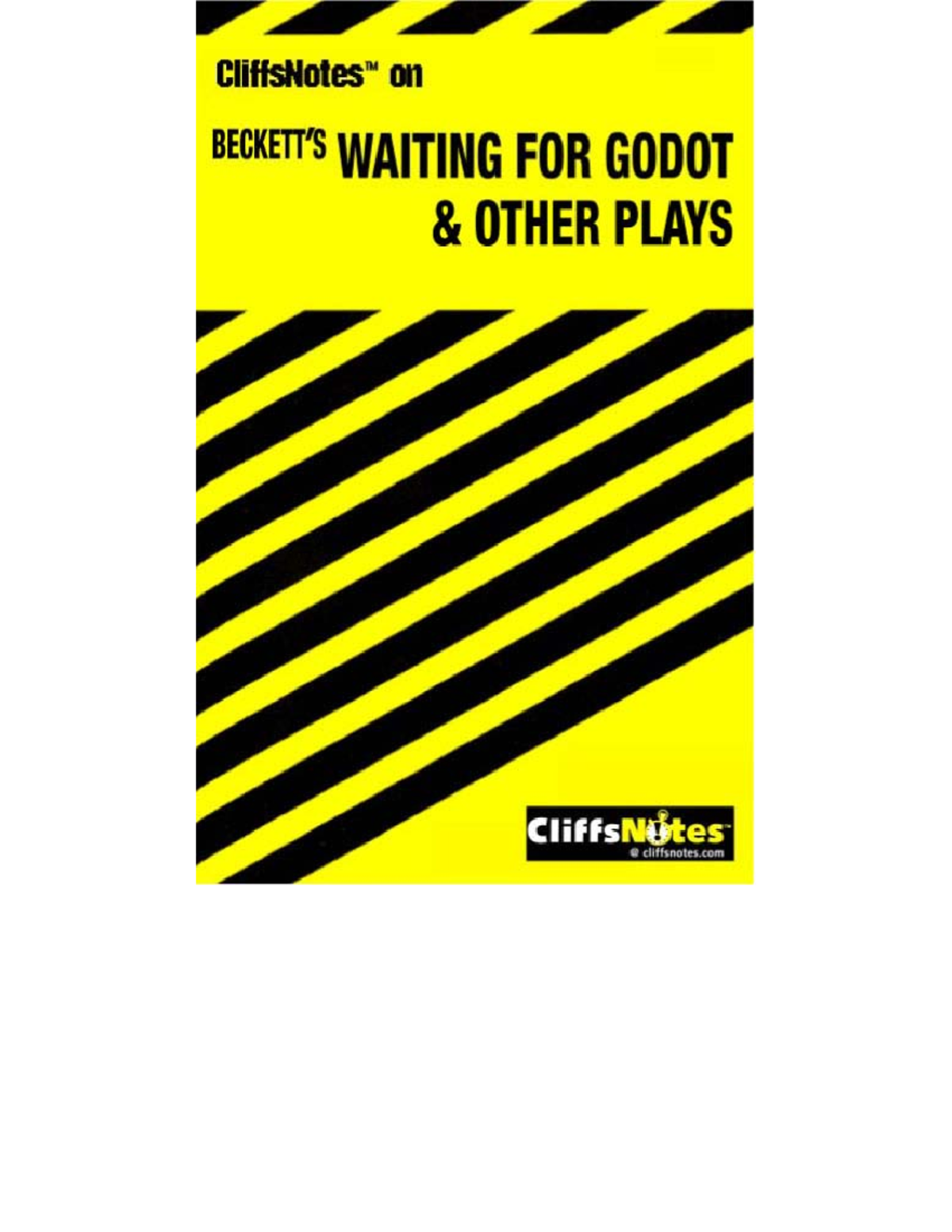 Becketts Waiting for Godot and Other Plays (Cliffs Notes) by James L ...
