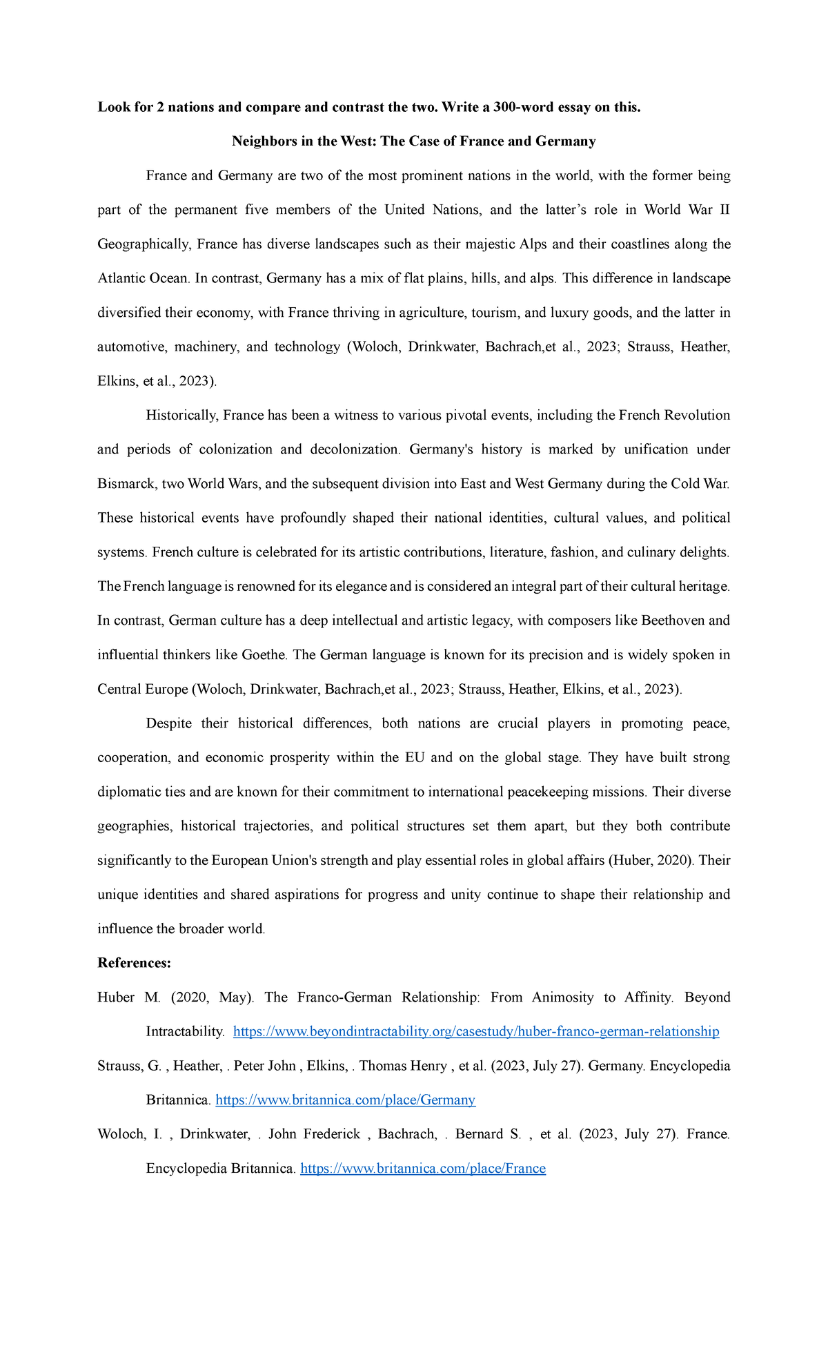 Comparing France and Germany - Look for 2 nations and compare and ...