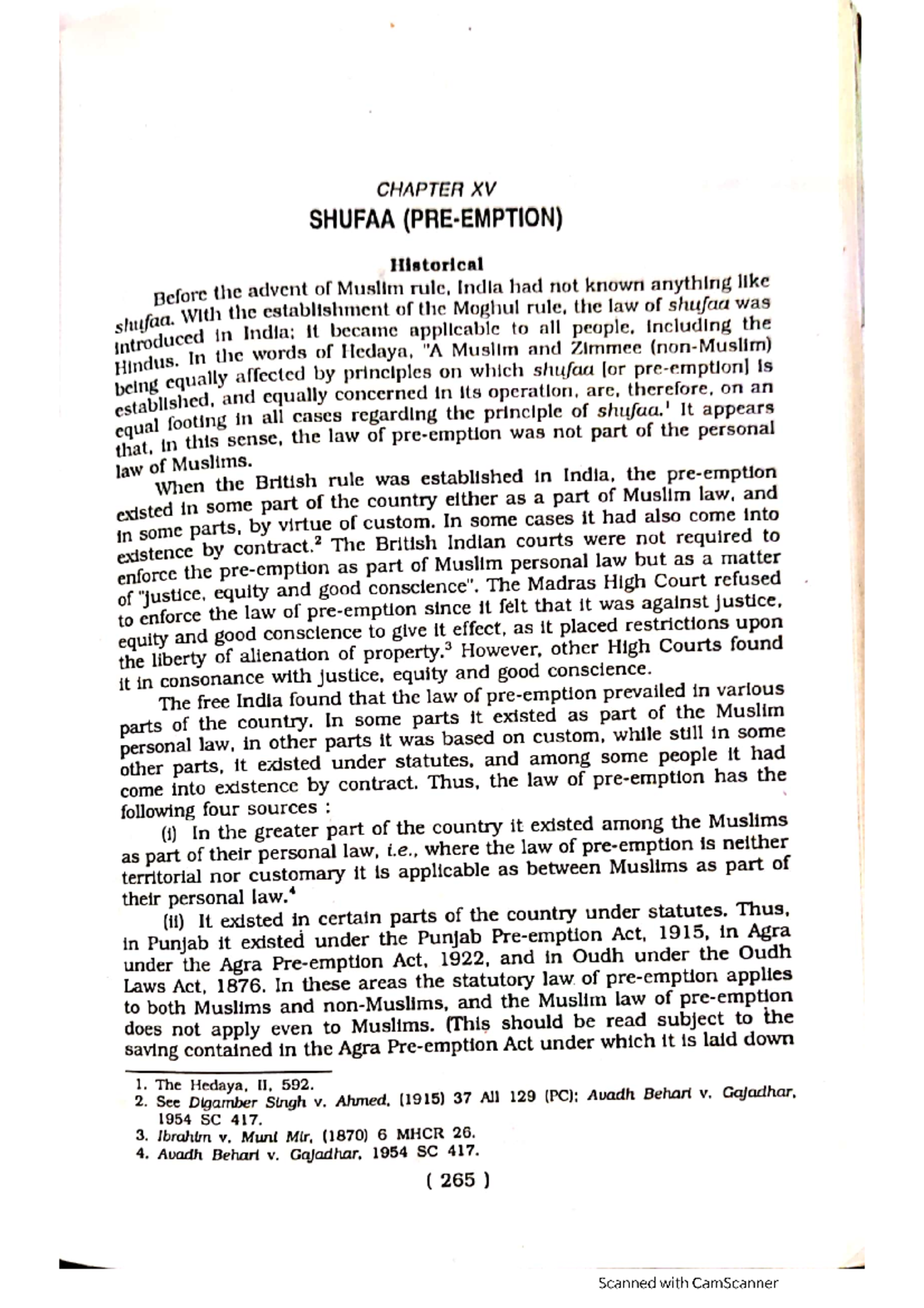 Shufaa (Pre-emption) - Paras Diwan - Family Law-II Mohd. Law & Indian ...