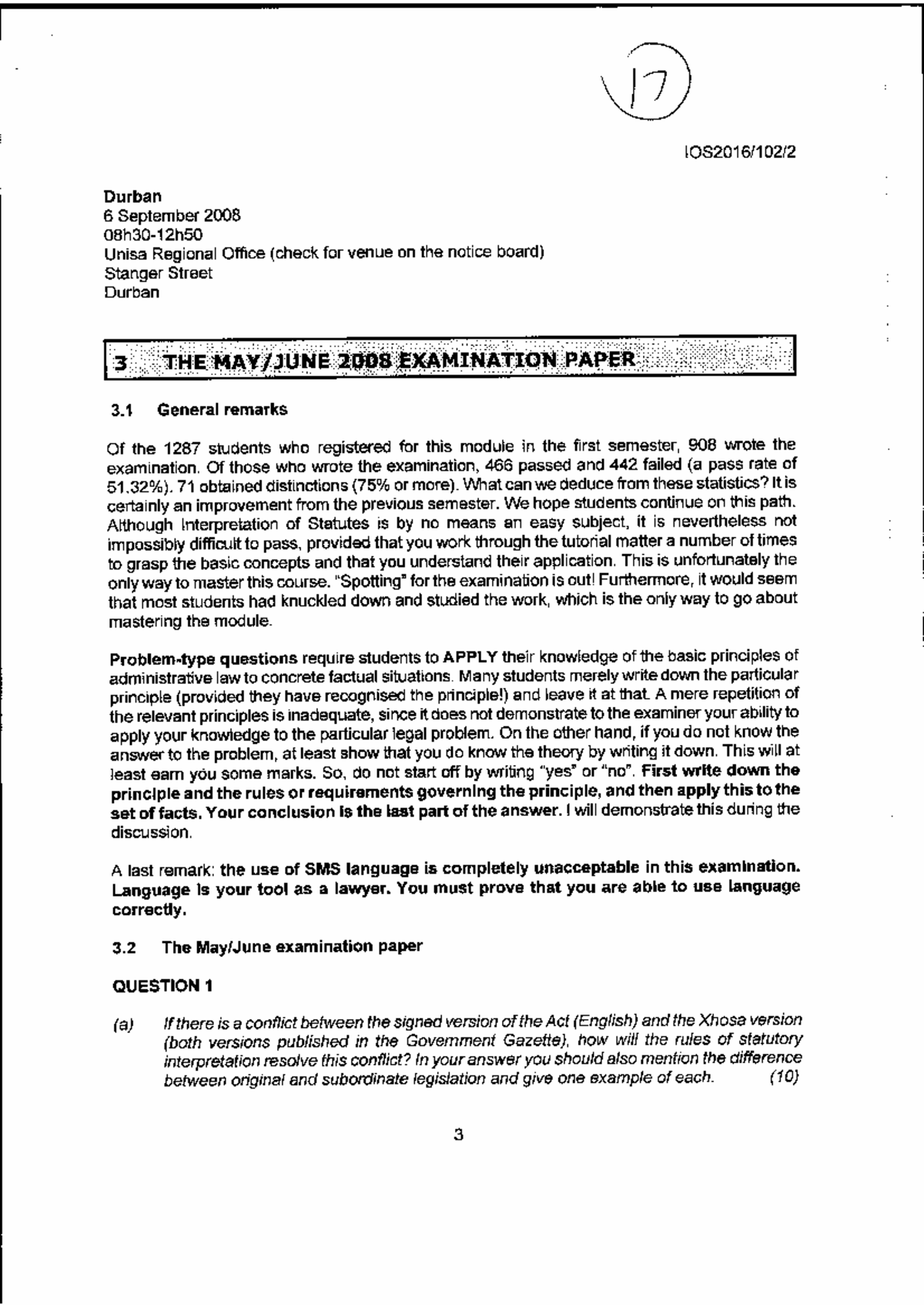 IOS2601-IOS-2 - Summary note - LLB 98680 - Studocu