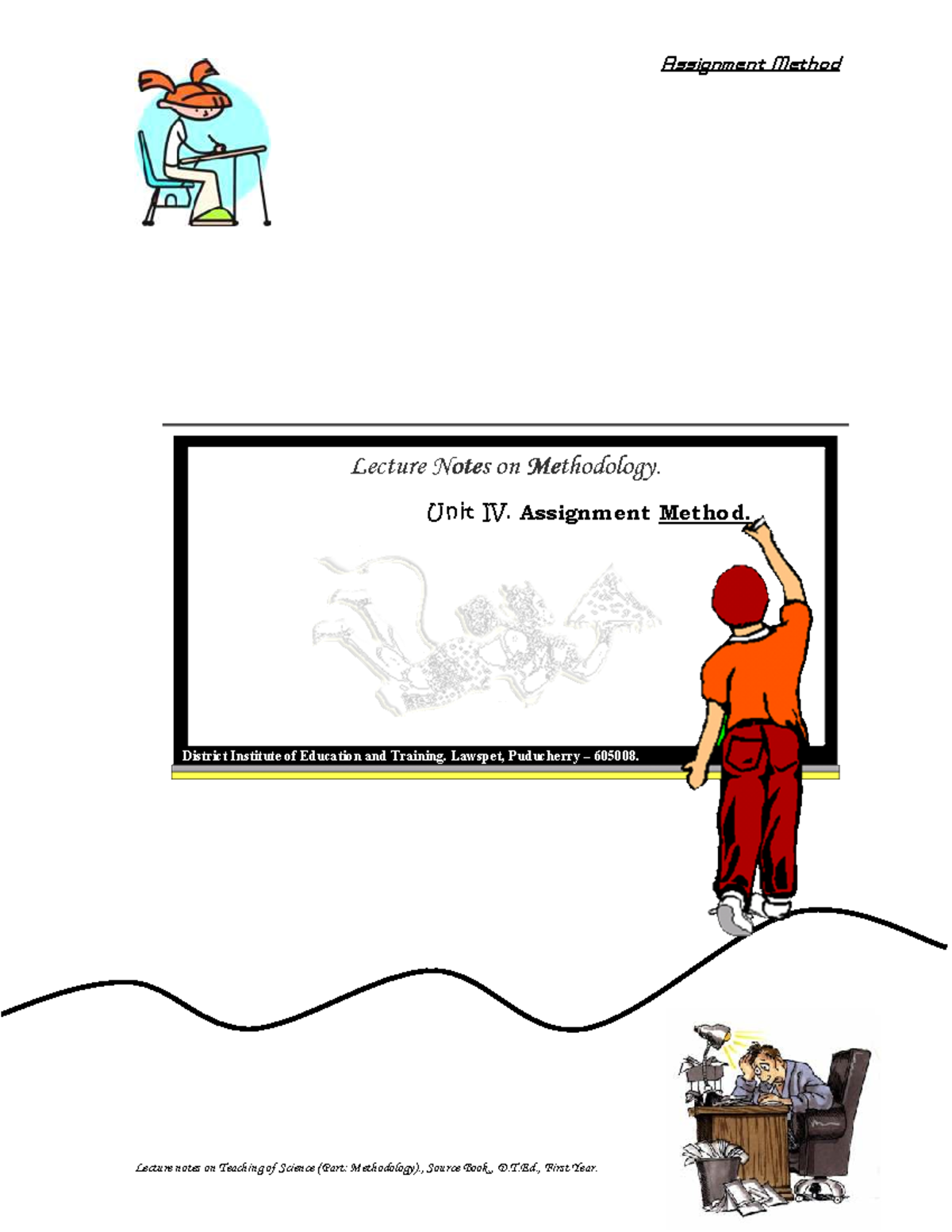 Assignment-method - notes - - Studocu