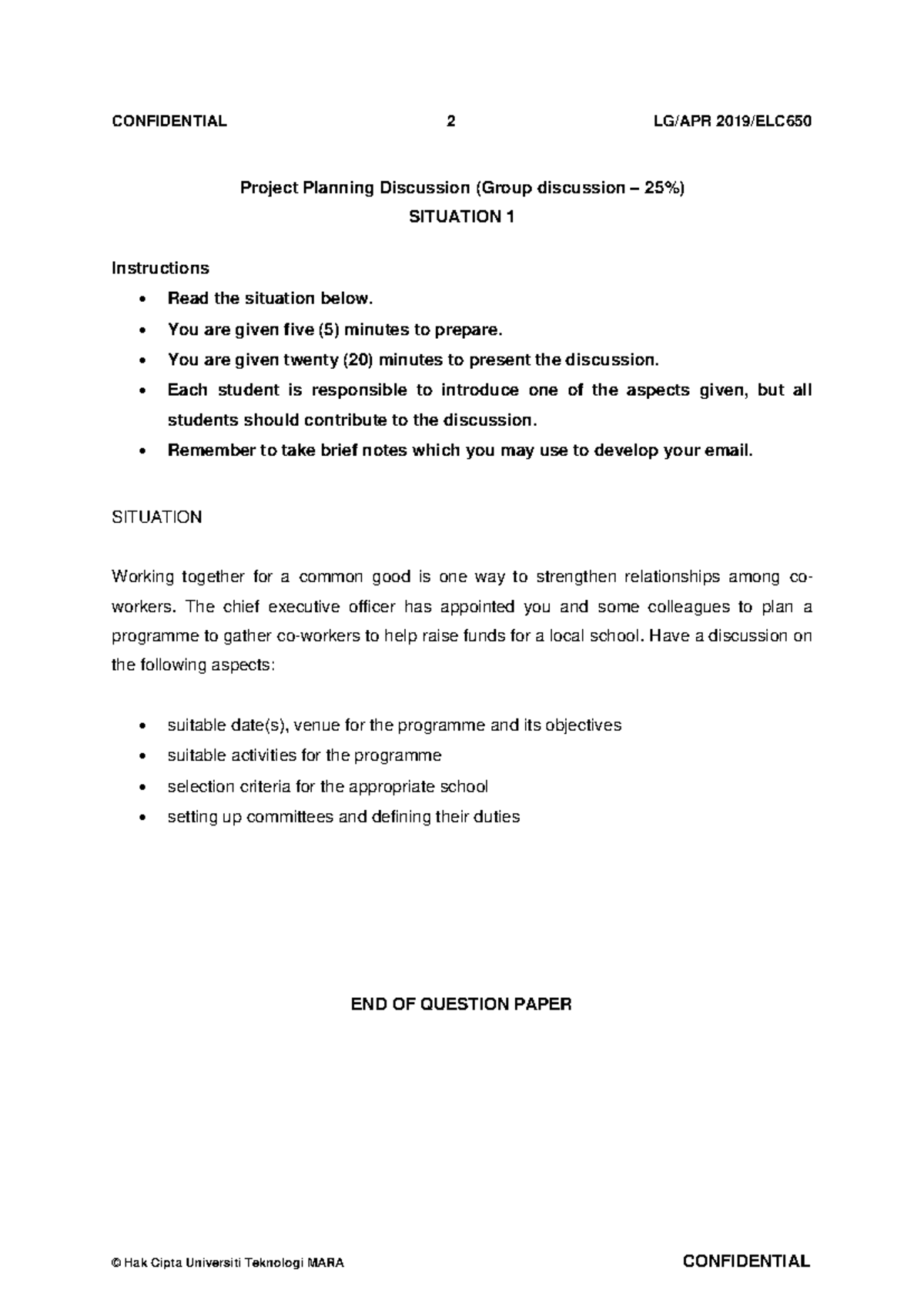 Draft - ELC ELC ELC ELC ELC ELC ELC ELC ELC - Project Planning ...