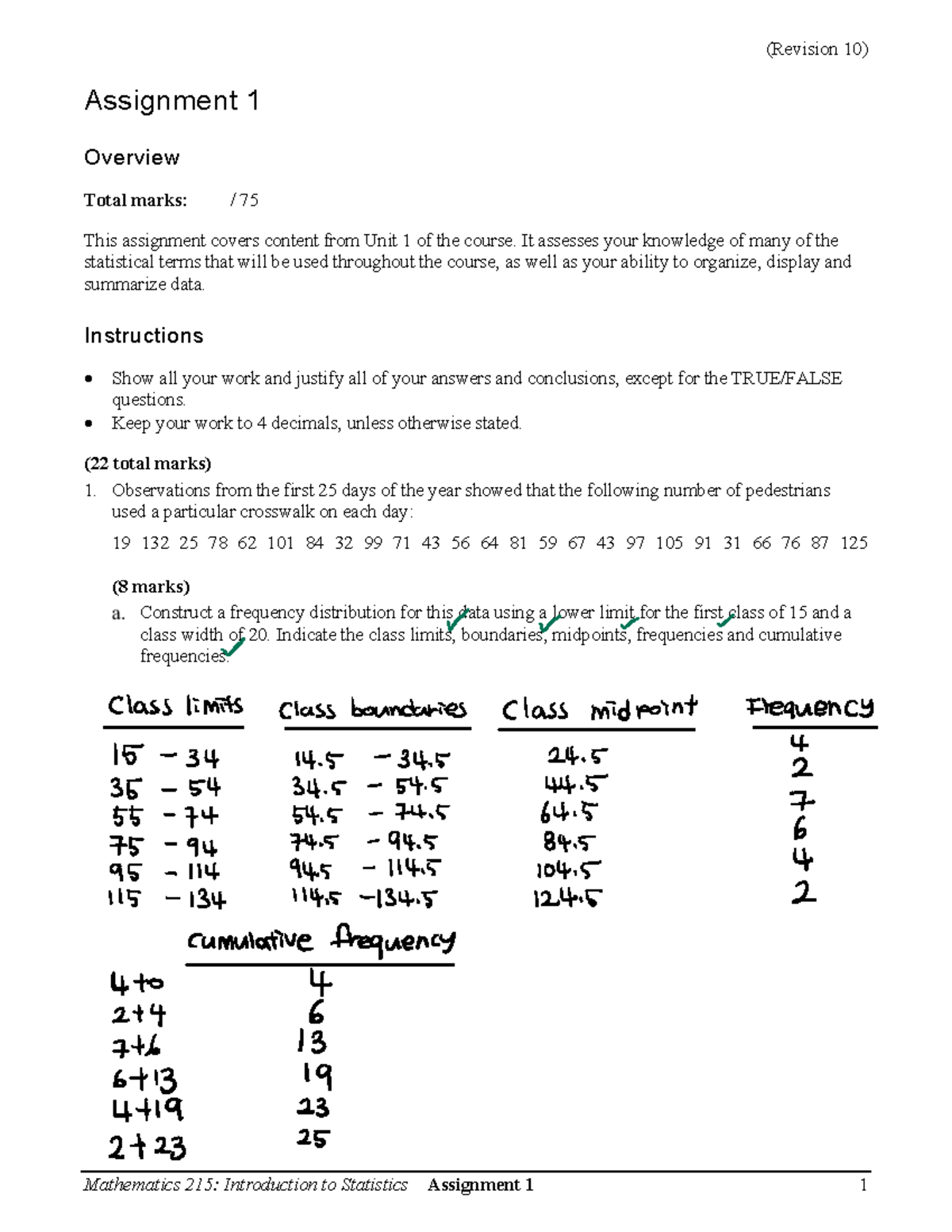 Jungeunse 3524453 MATH215 Assignment 1 MATH 215 Assignment 01 - (Revision 10) Assignment 1 ...