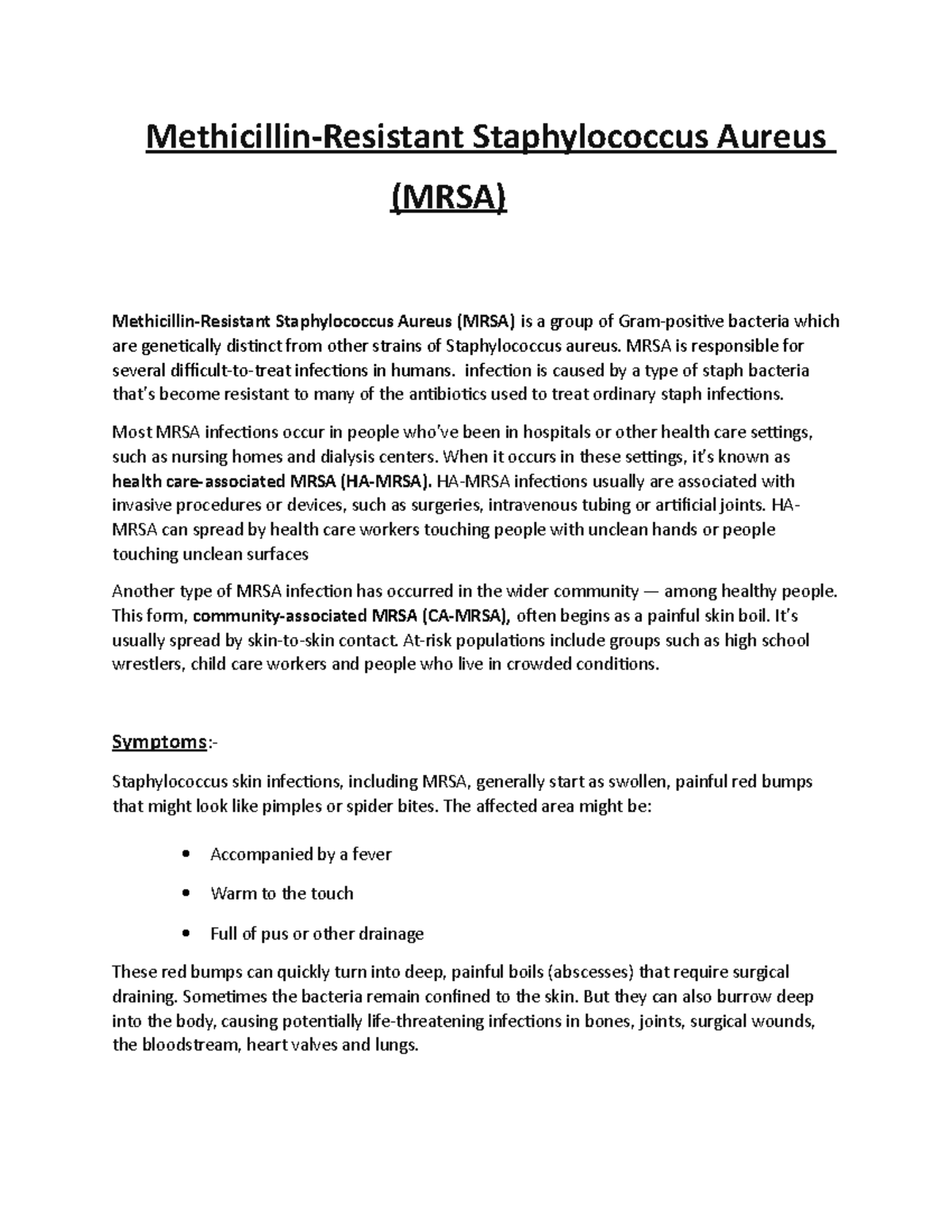 MRSA 4444 - Methicillin-Resistant Staphylococcus Aureus (MRSA) is a ...