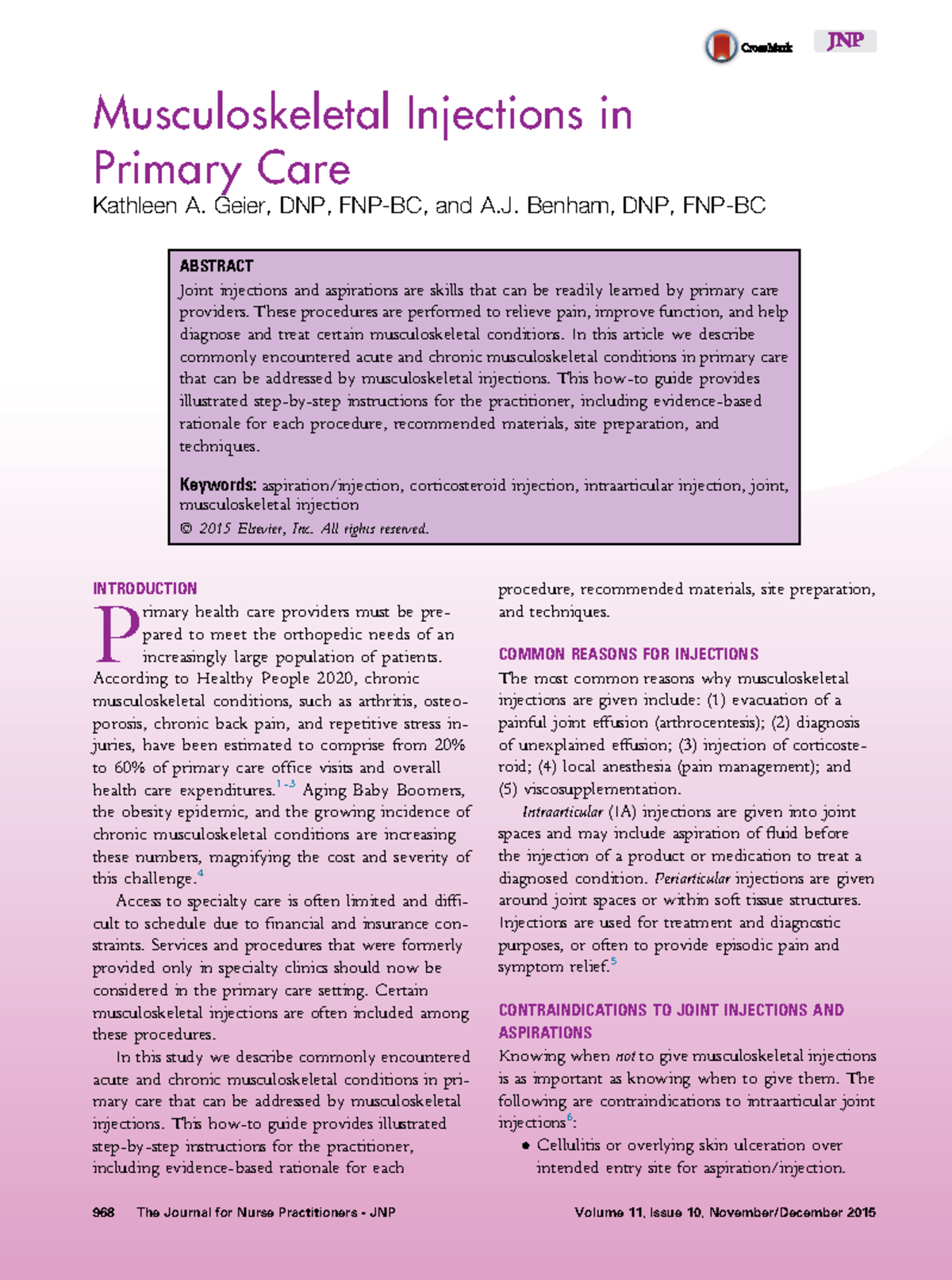MS Injections in Primary Care - Musculoskeletal Injections in Primary ...