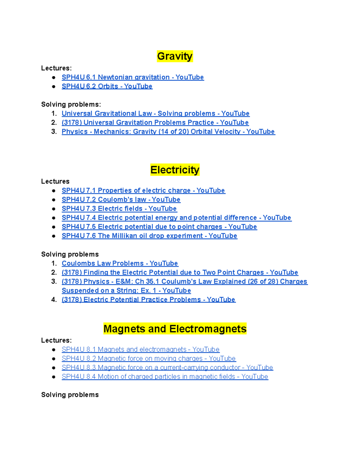 SPH4U videos unit 3 - Gravity Lectures: SPH4U 6 Newtonian gravitation ...