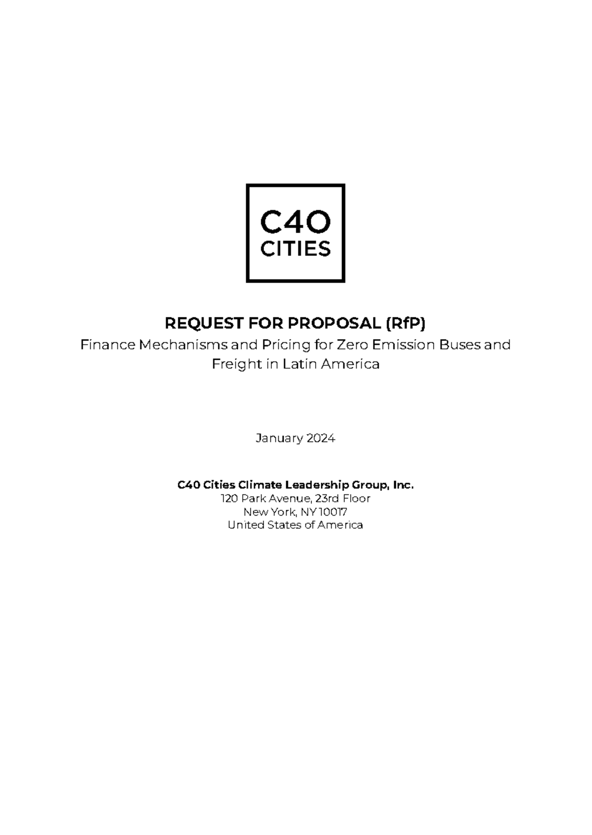 Rf P Financial mechanisms and Pricing - REQUEST FOR PROPOSAL (RfP ...