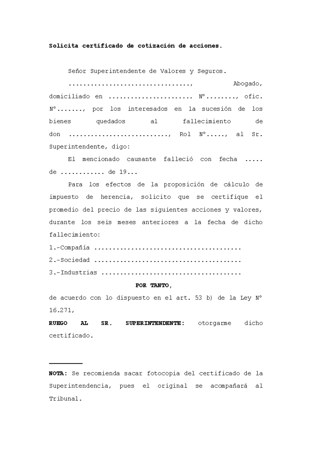 0785 - solcita certificado - Solicita certificado de cotización de ...