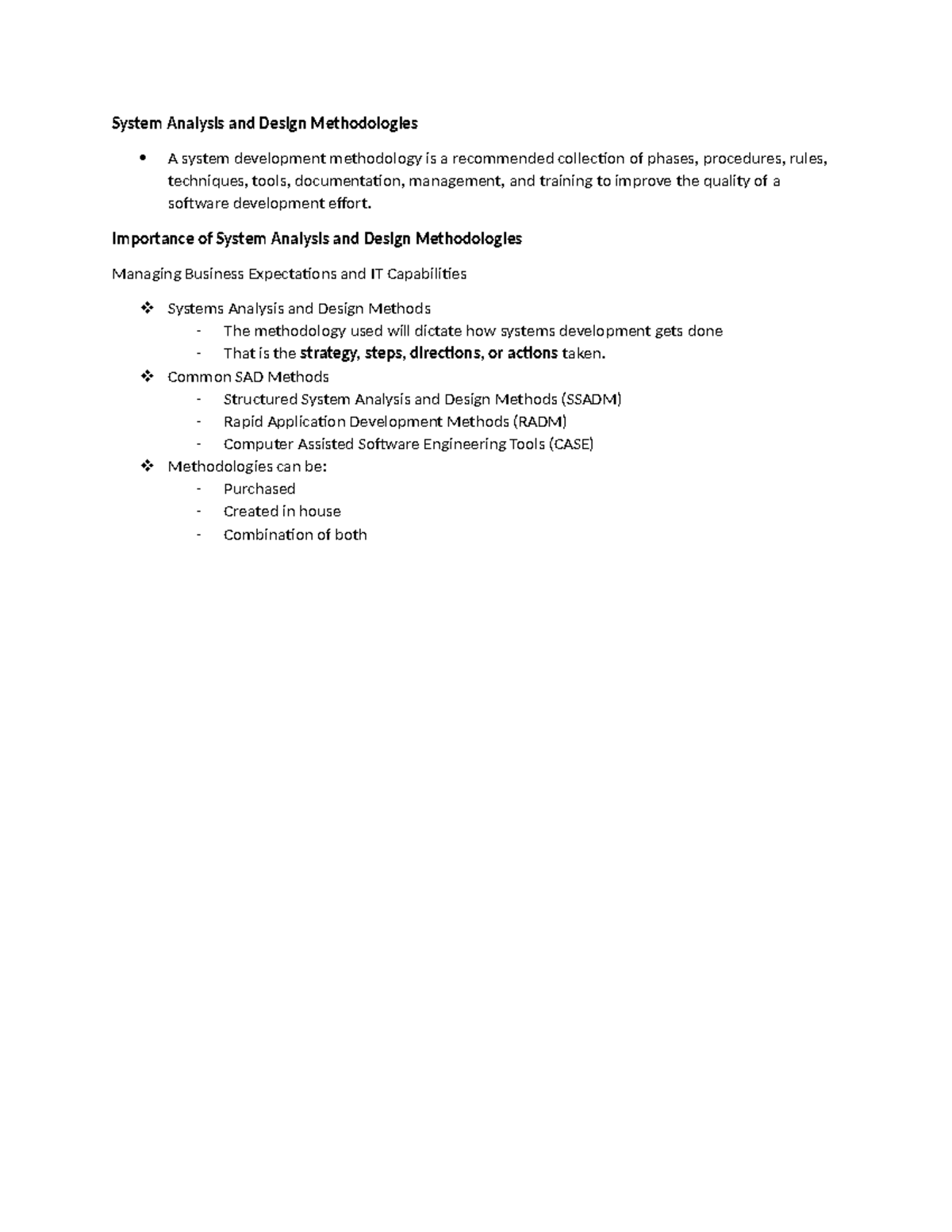 System Analysis and Design Methodologies - Importance of System Analysis and Design ...