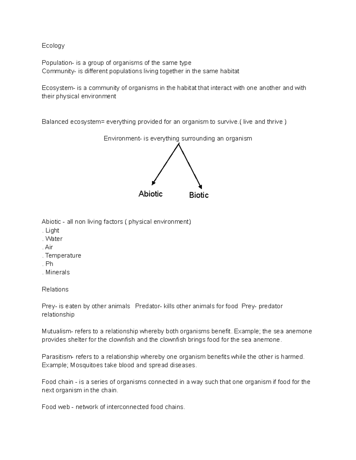 Science Ecology - Ecology Population- is a group of organisms of the ...