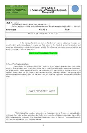 FABM1 Handout- week 1 - alkjhdalks - CO QAH + MELC LW HANDOUT No. 1 in ...