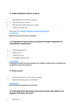 AI notes 4 - Artificial intelligence multiple-choice questions with ...