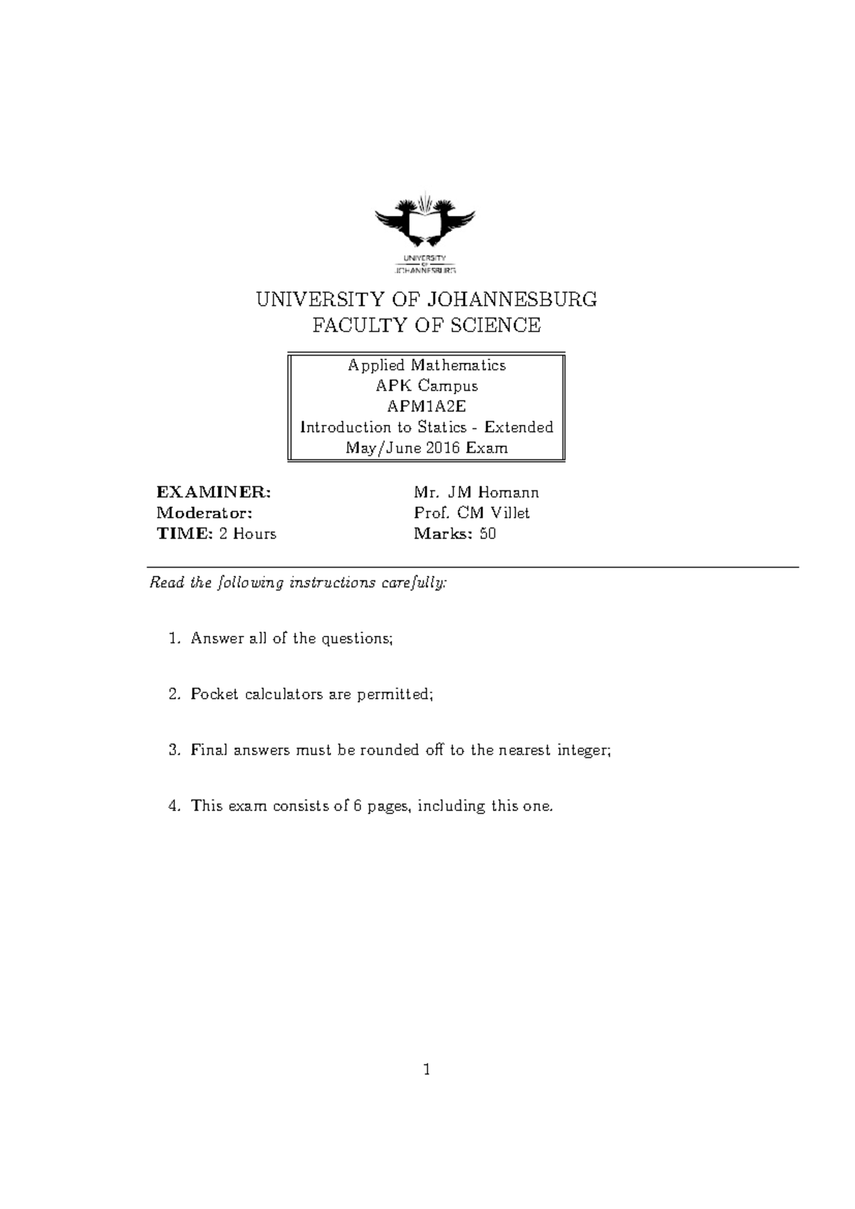 Uj 25838+ Source 1+ Source 1.2 - UNIVERSITY OF JOHANNESBURG FACULTY OF ...