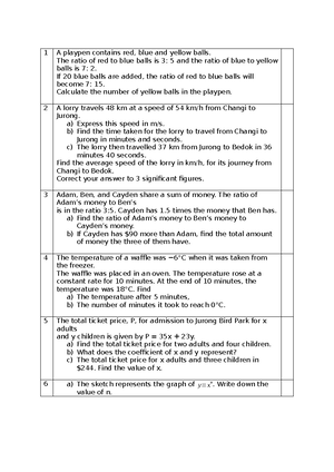 Linear Algebra Summary Sheet - LINEAR ALGEBRA SUMMARY SHEET RADON ...